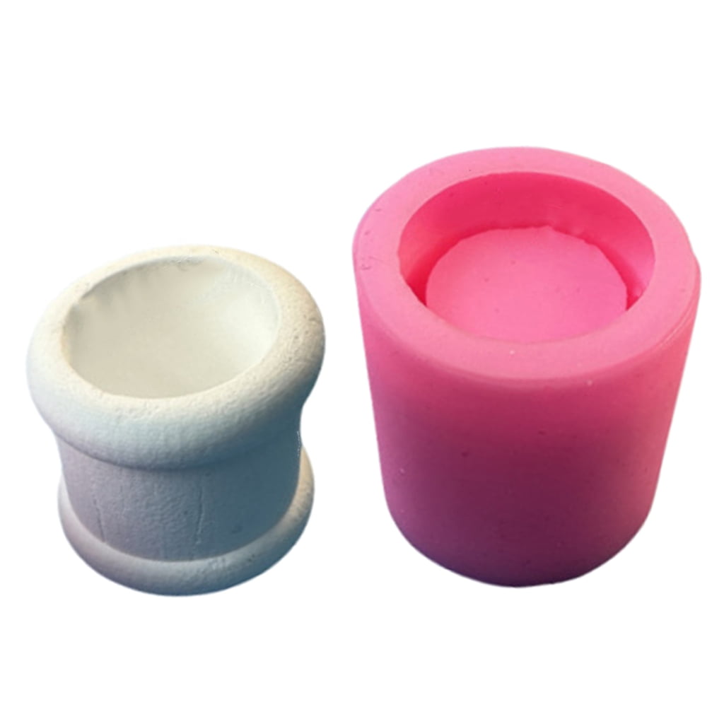Cylinder Shape Candlestick Mold Silicone Candle Holder Mould Easy to ...