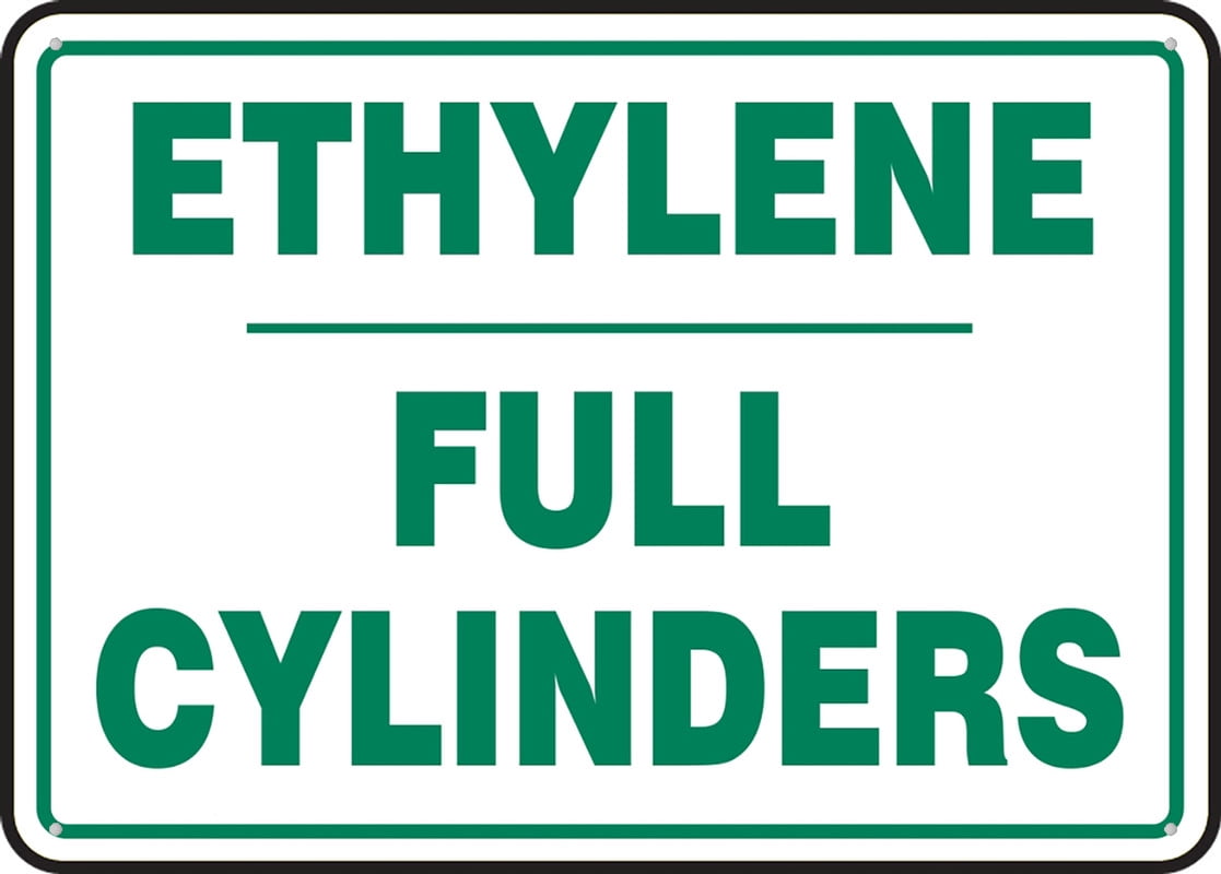 Cylinder Sign Ethylene Cylinder Status Warning Tin Sign Home Kitchen ...
