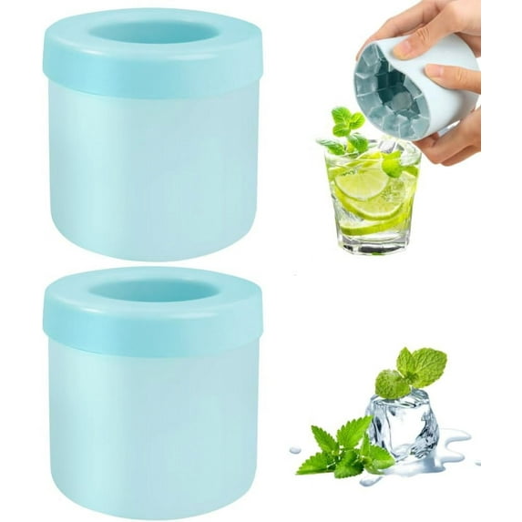 Cylinder Silicone Ice Cube Mold, New 3D Ice Cubes Maker, Decompress Ice ...