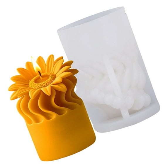 Embossed Flower Cylinder Silicone Molds for Making Soap Gypsum Silicone ...