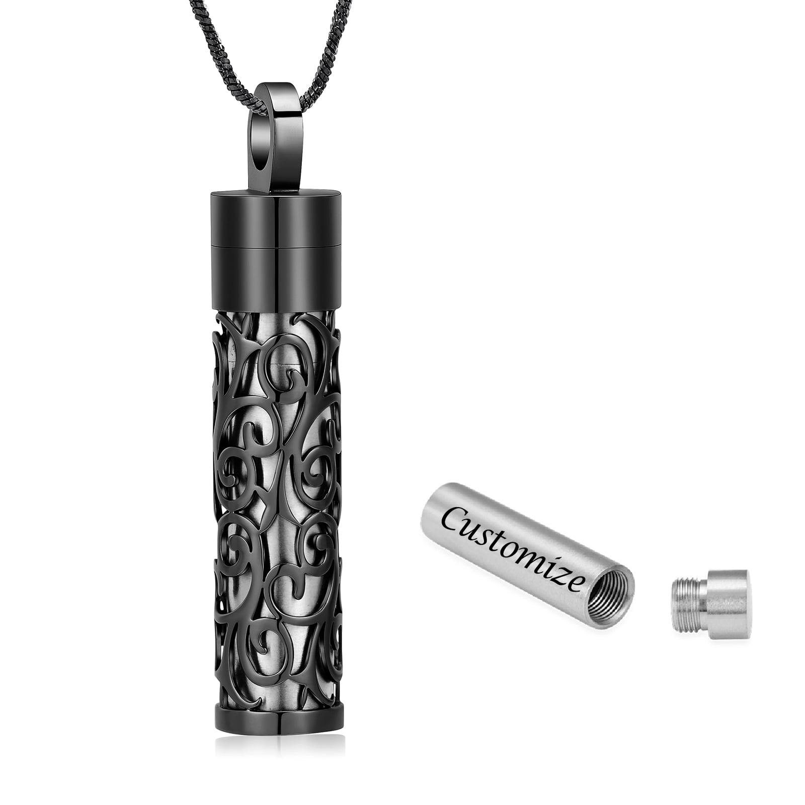 Cylinder Small Urn Cremation Jewelry for Ashes Holder Urn Necklace ...