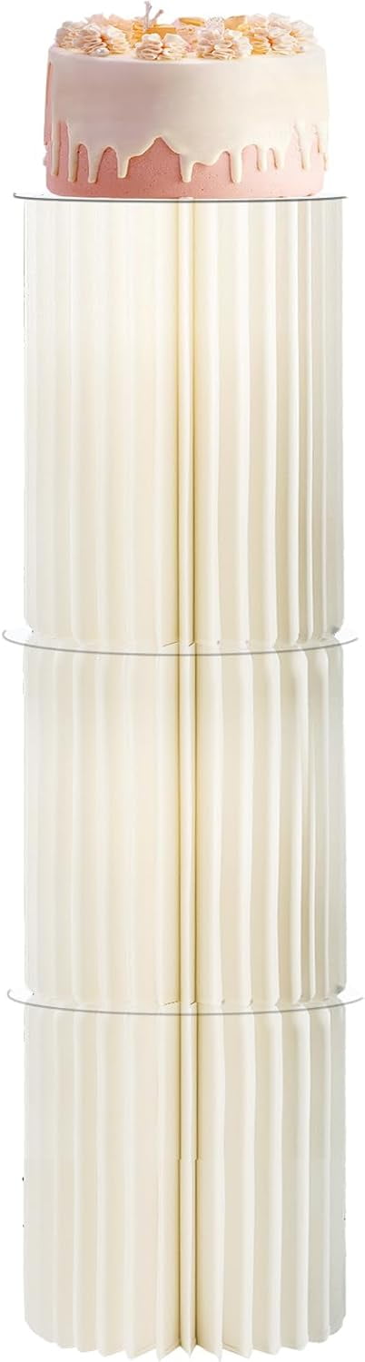 Cylinder Stands for Party Set of 3 Paper Pillars Pedestal Cake Stand ...