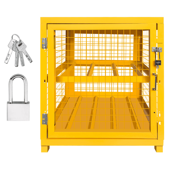 Cylinder Storage Locker, Gas Cylinder Protection Cabinet, 35x31x30 Inch ...