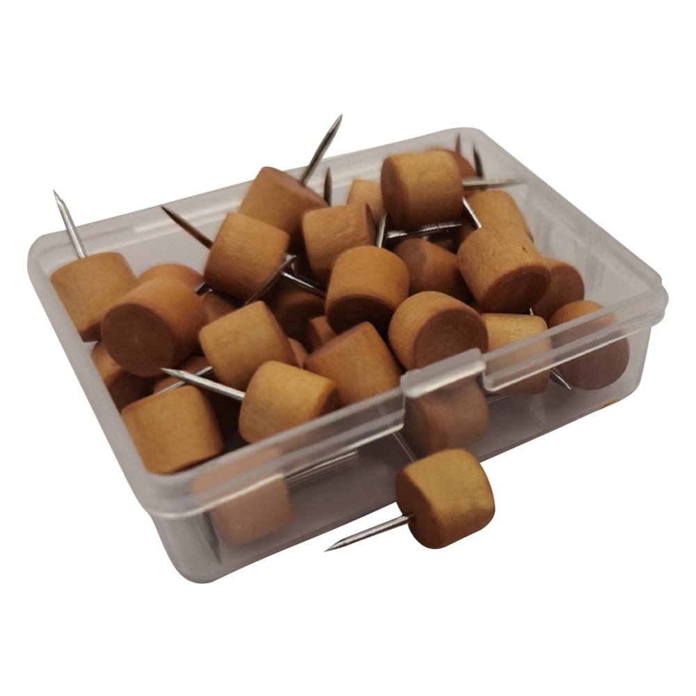 Cylinder Wooden Metal Push Pin Office Supplies, Fixing Drawings Cork ...