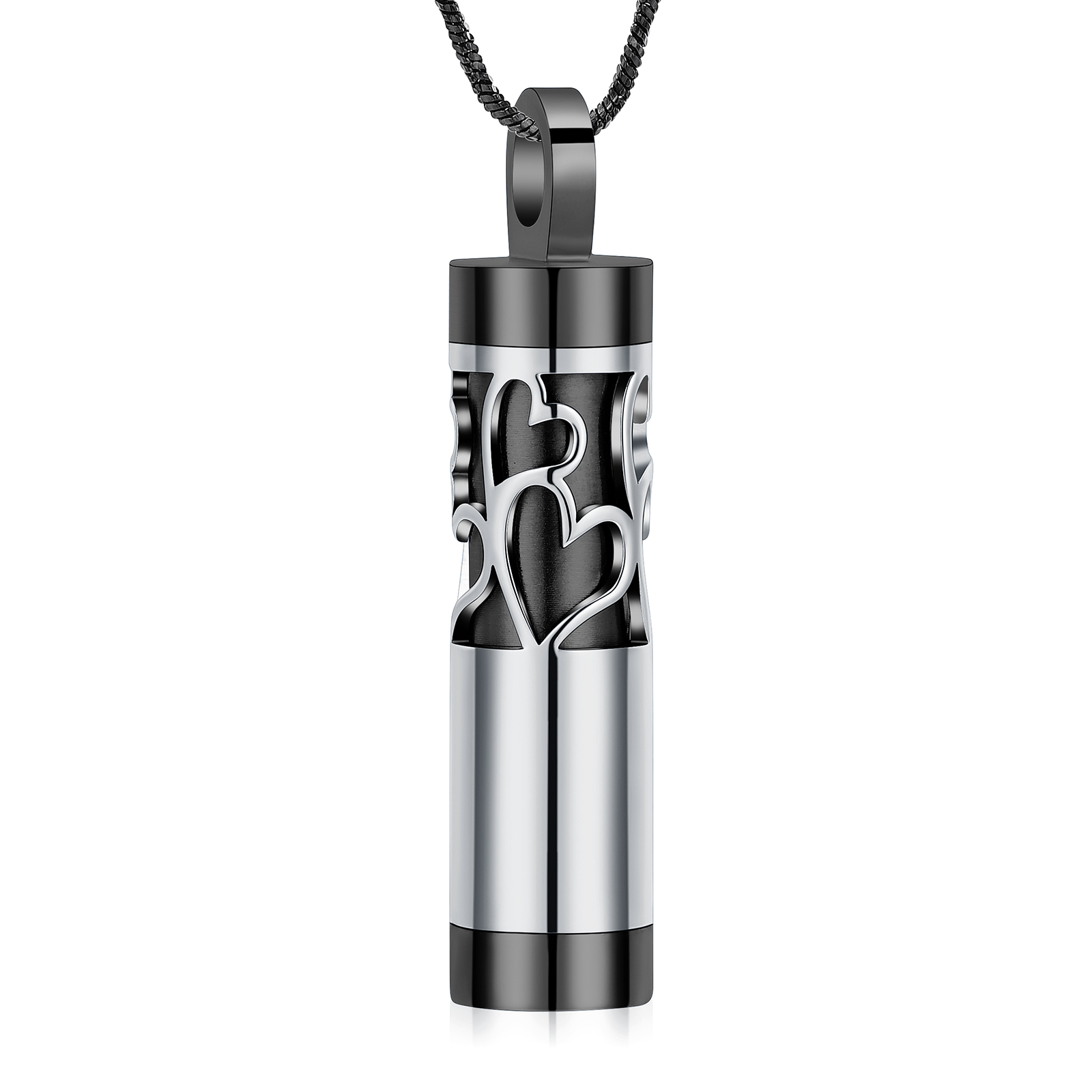 Cylinder with Heart Cremation Jewelry for Ashes Holder Urn Necklace ...