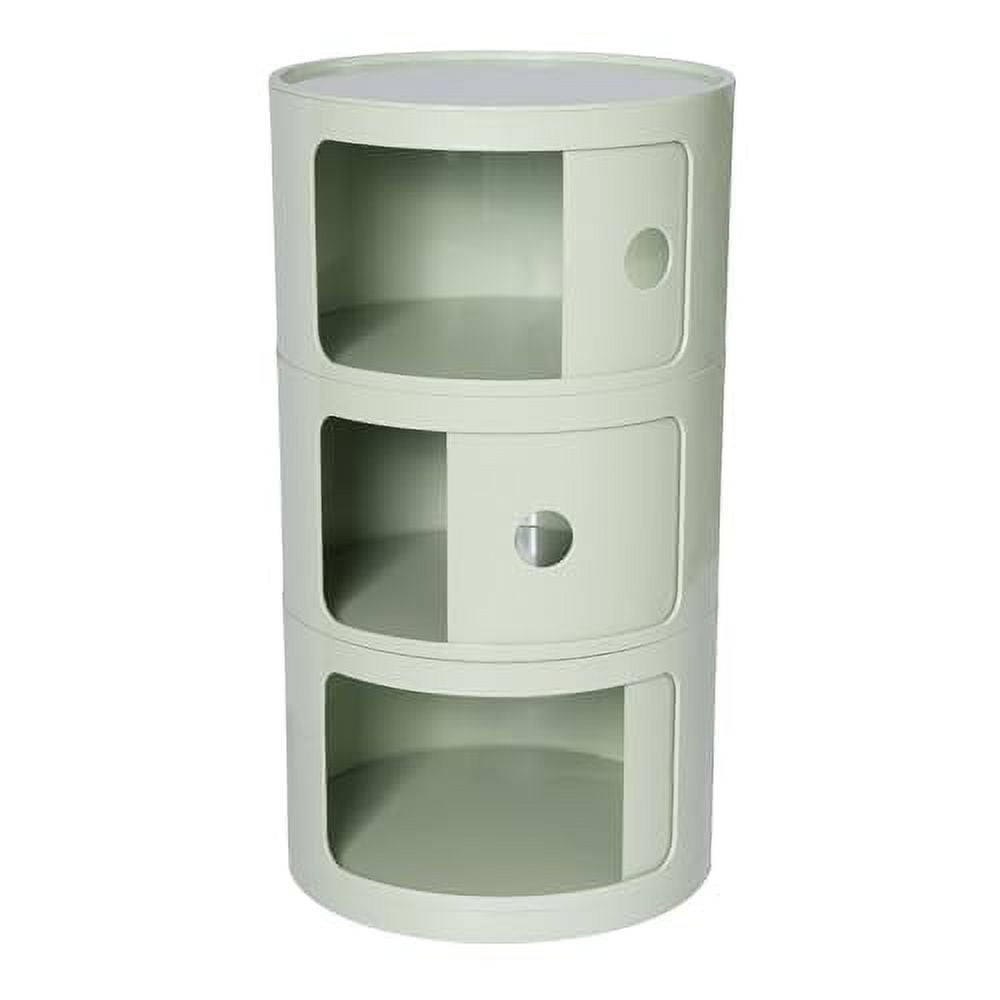 Cylindrical Drawer Organiser with Door, Round Coffee Table, Scandinavian Minimalist Modern Round ...