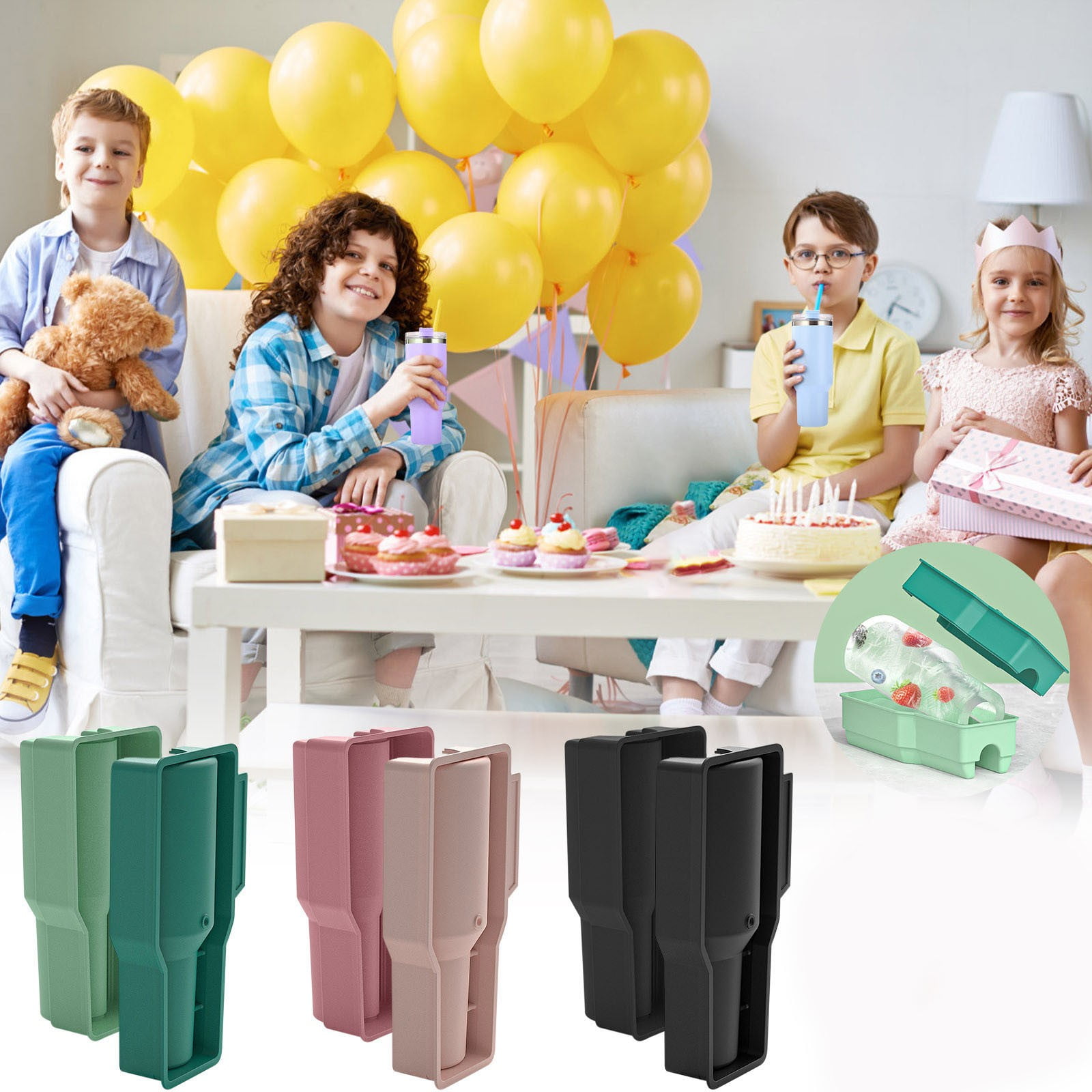 Cylindrical Ice Lattice, Cup Shape Ice Matrix, Portable Freezer Liner ...