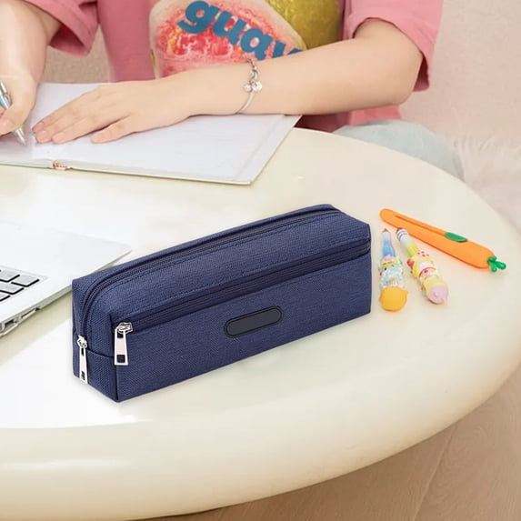 Cylindrical Pencil Case | Large Capacity Zippered Pouch | Durable ...