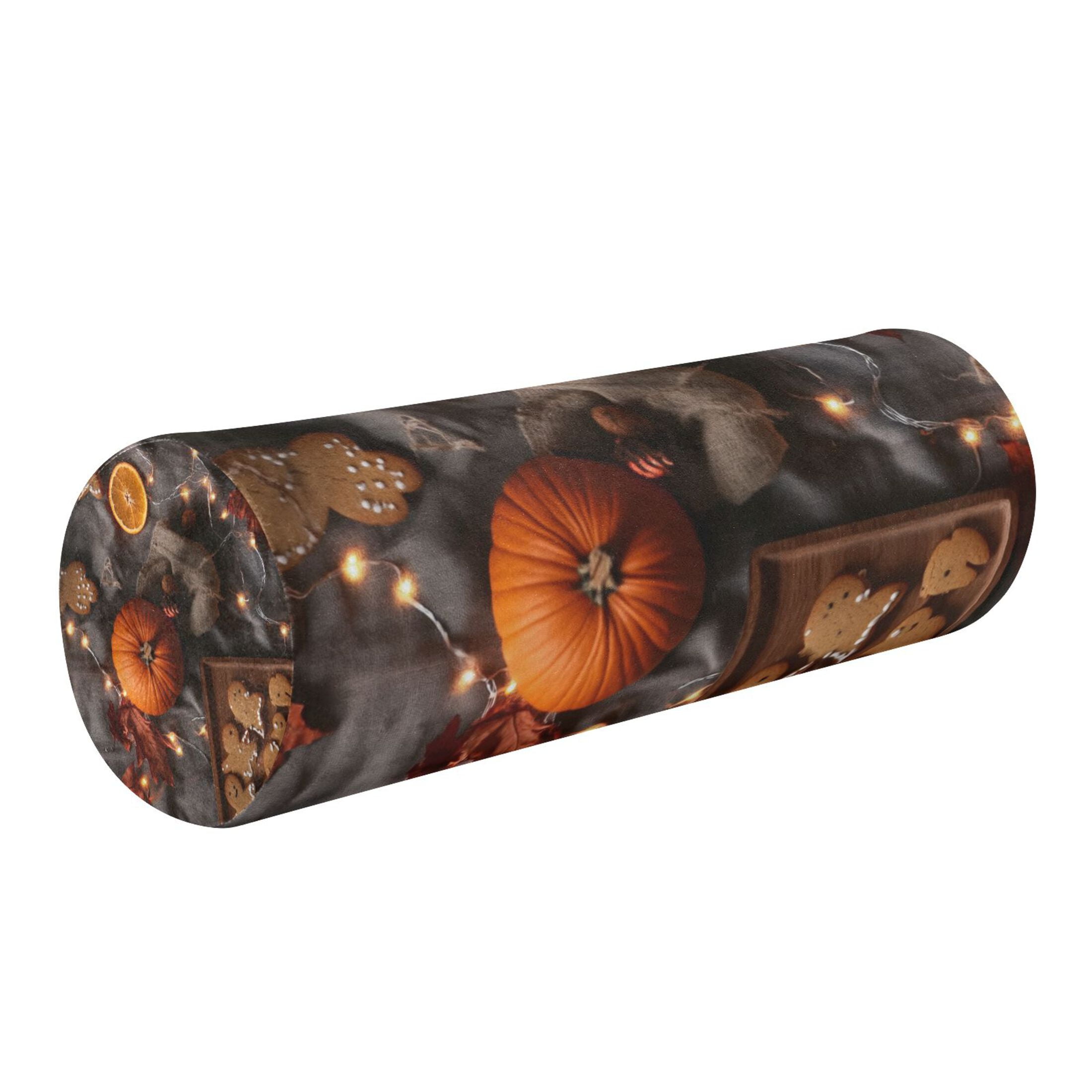 Cylindrical Pillow Decorative Neck Roll Pillow with Removable Washable ...