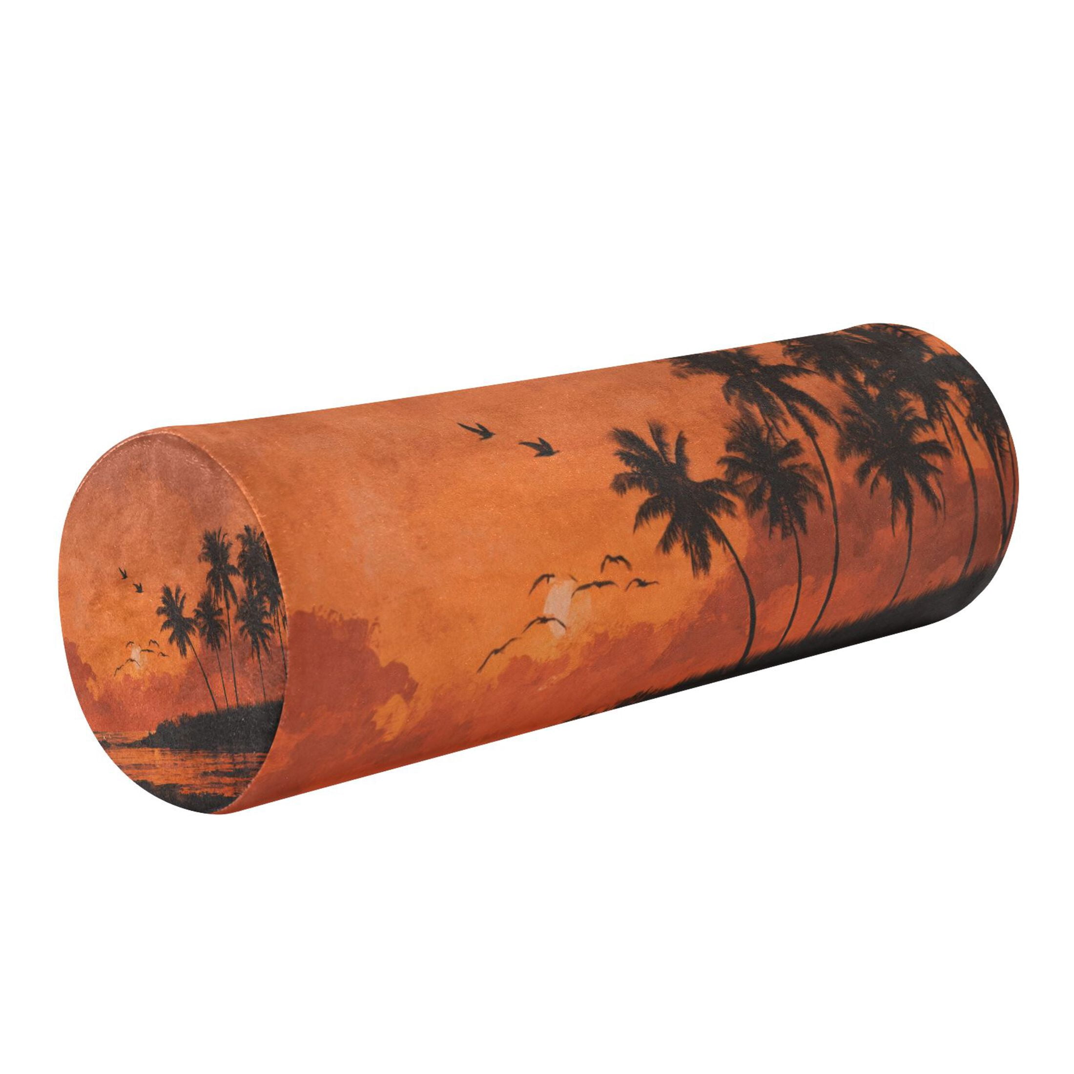 Cylindrical Pillow Decorative Neck Roll Pillow with Removable Washable ...