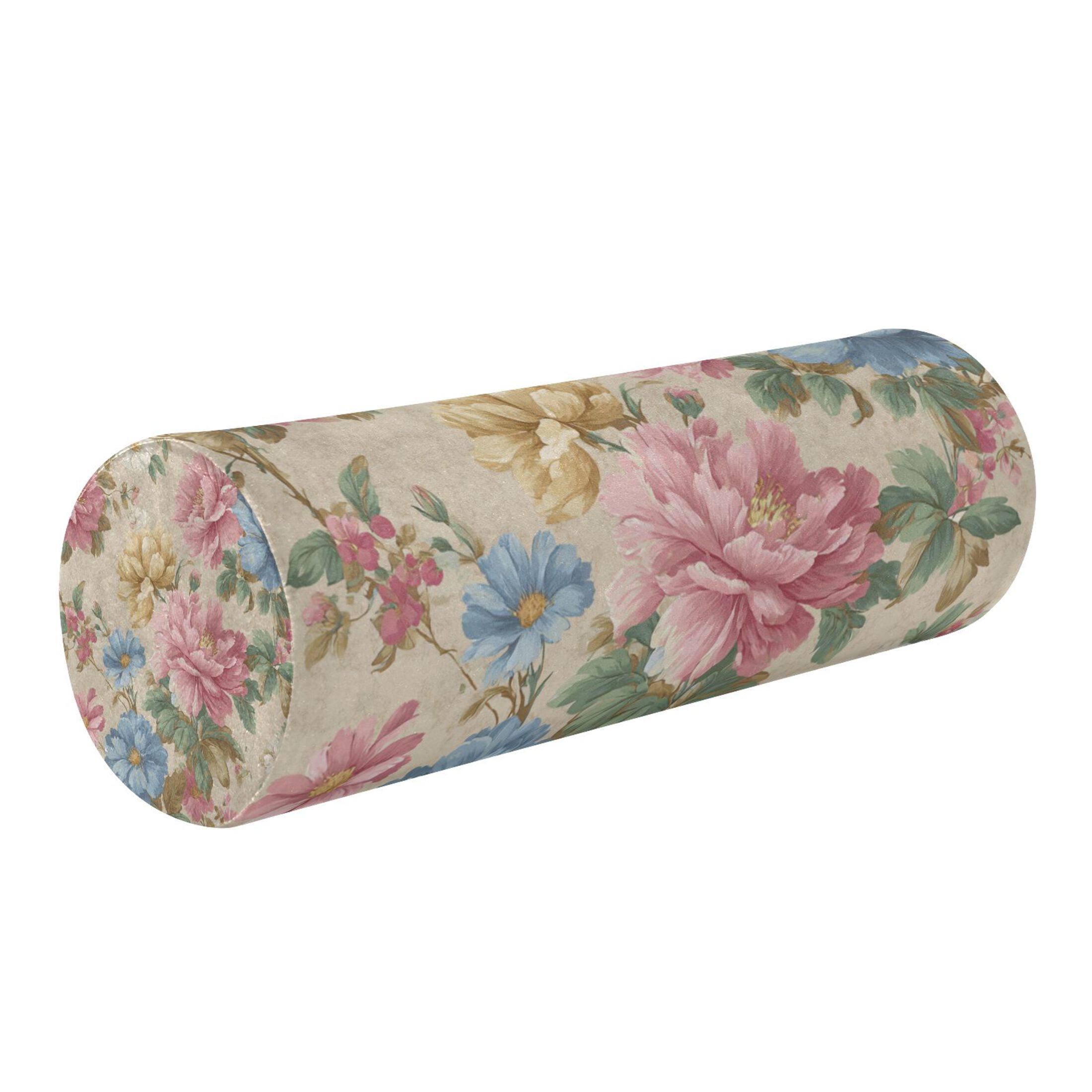 Cylindrical Pillow Decorative Neck Roll Pillow with Removable Washable ...
