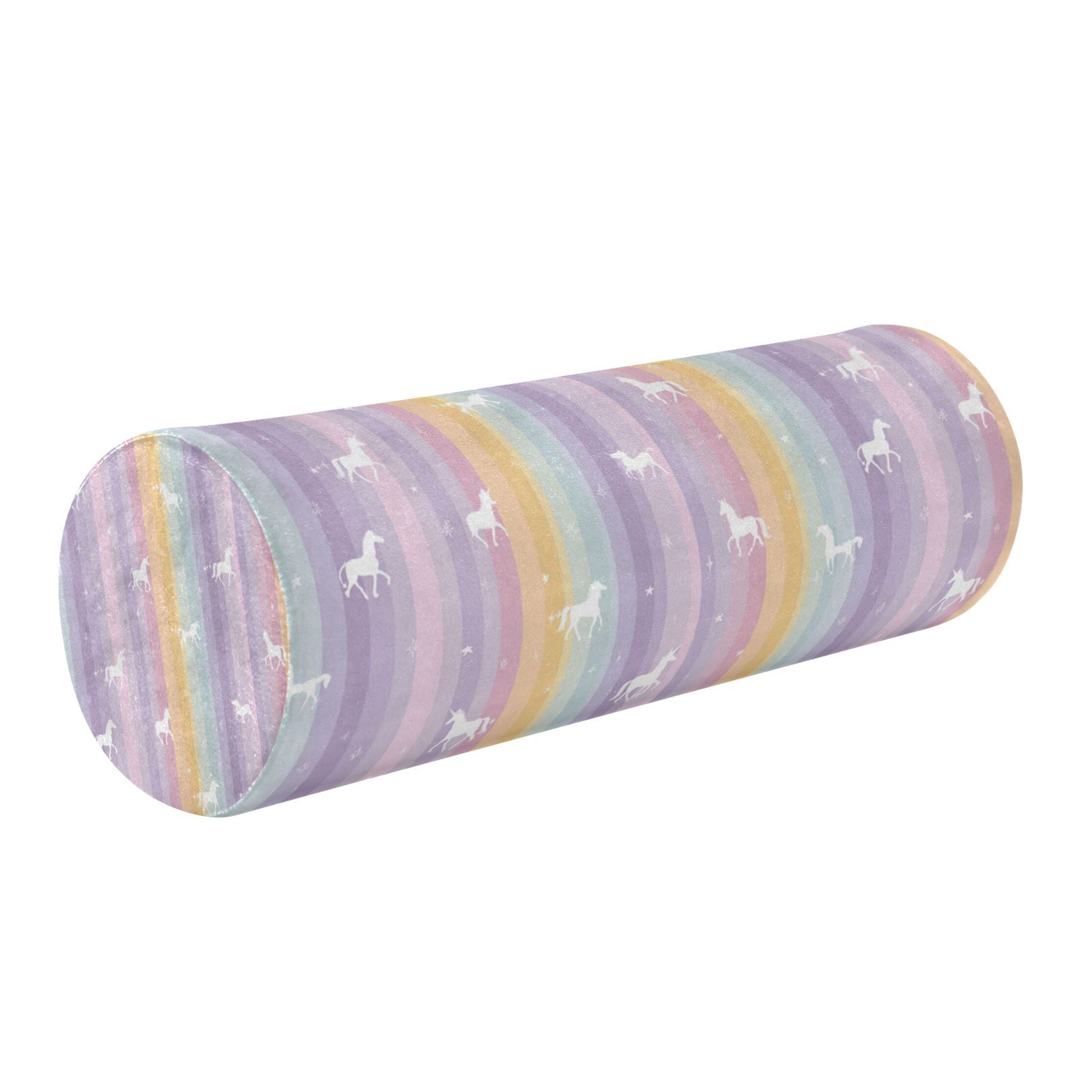 Cylindrical Pillow Decorative Neck Roll Pillow with Removable Washable ...