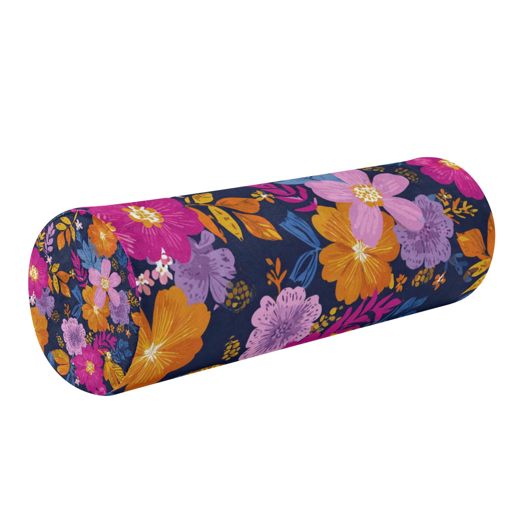 Cylindrical Pillow Decorative Neck Roll Pillow with Removable Washable ...