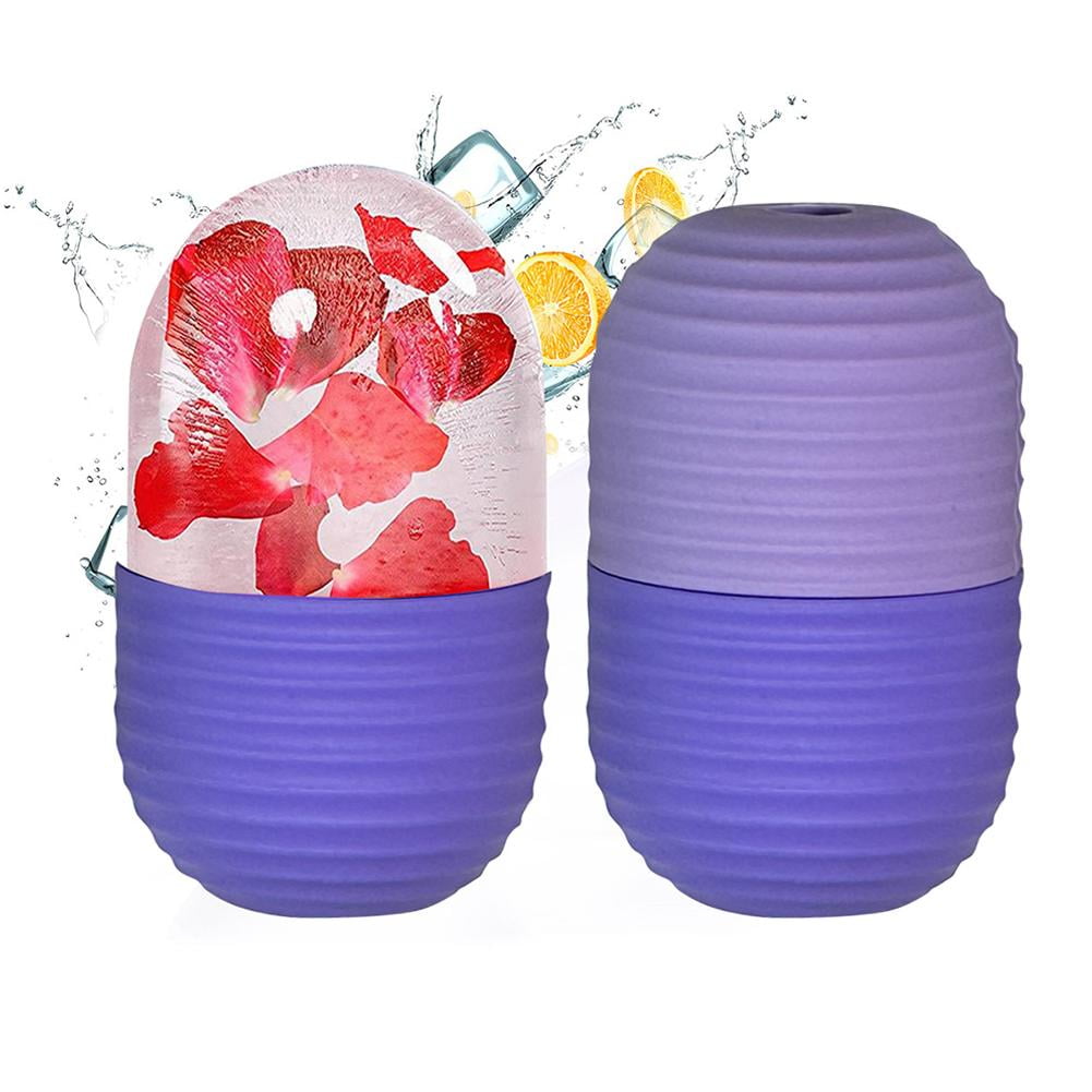 Cylindrical Purple Face Ice Pack To Remove Swelling Face Ice Mold Face ...