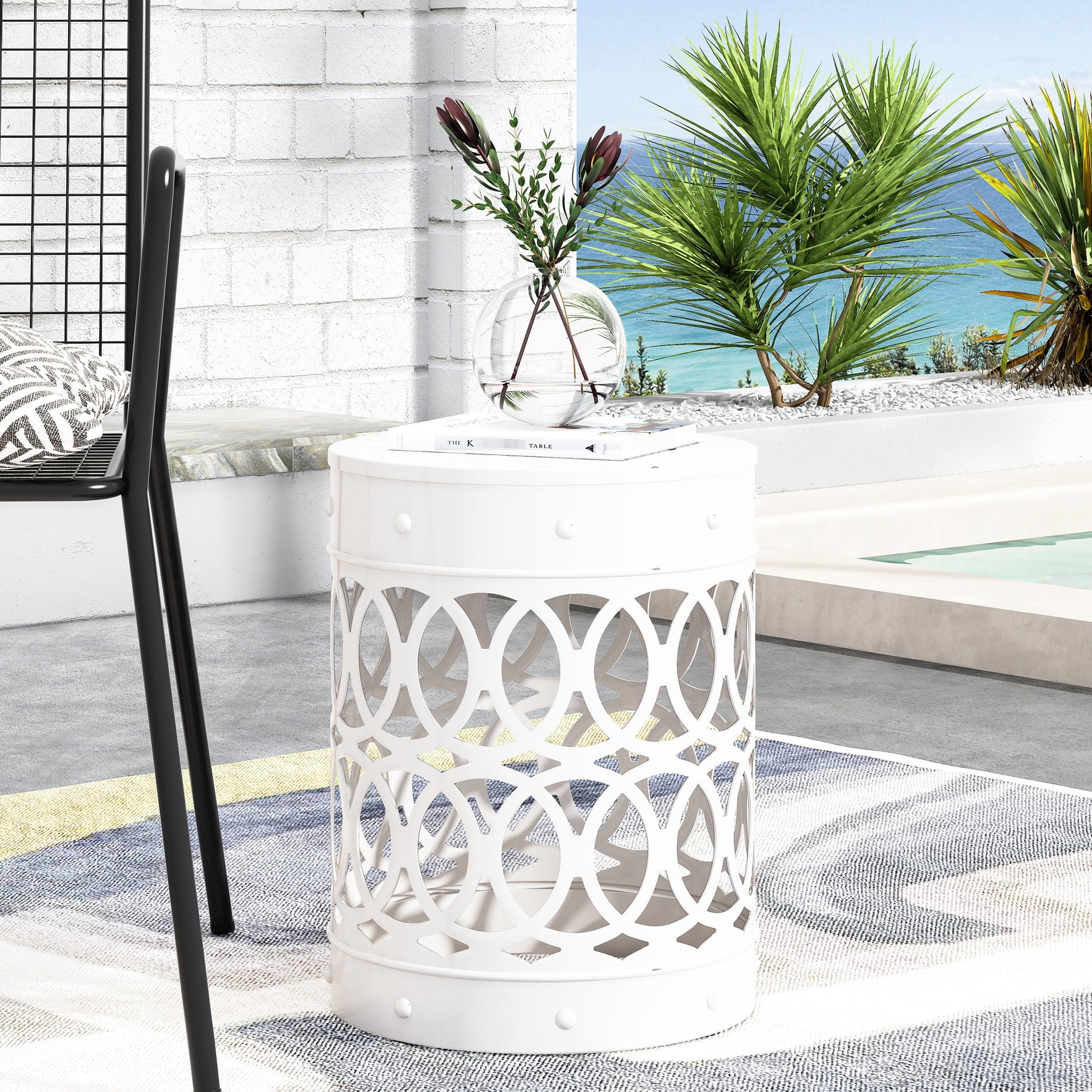 Cylindrical Structure Design / Porch Setting / Sturdy Side Table ...