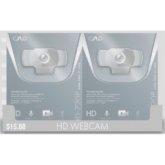 Cylo Metallic 720p Webcam, Silver - Walmart.com