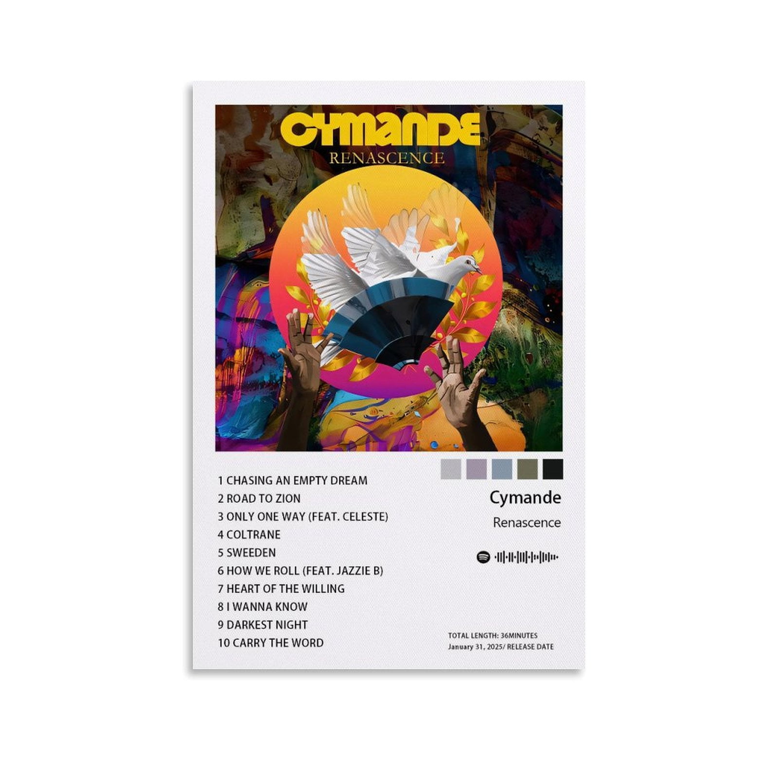 Cymande Renascence Album Cover Poster Canvas Wall Art Living Room ...