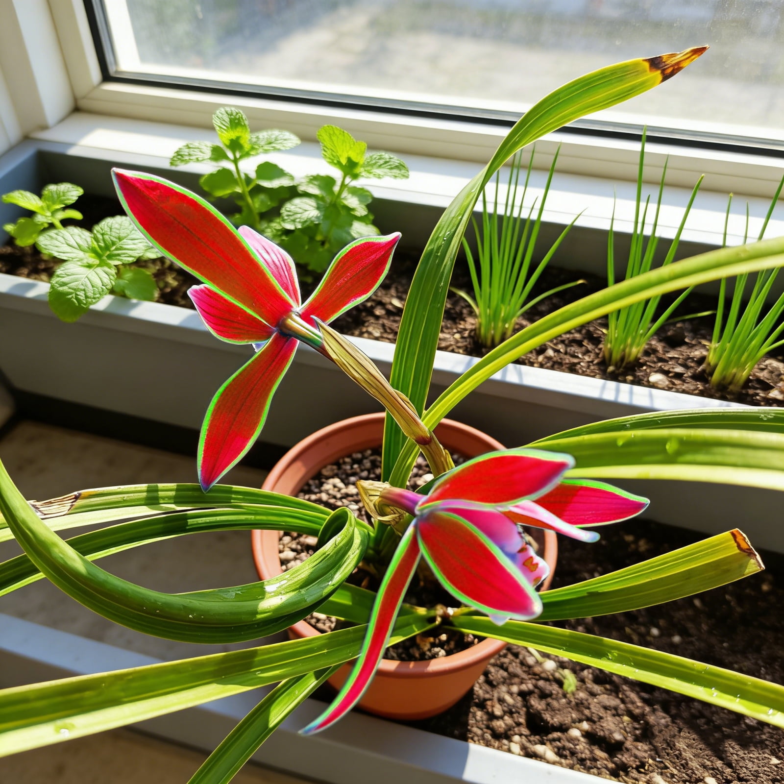 Cymbidium Orchid Bulbs Planting Ornamental Perennial Non-Artificial ...