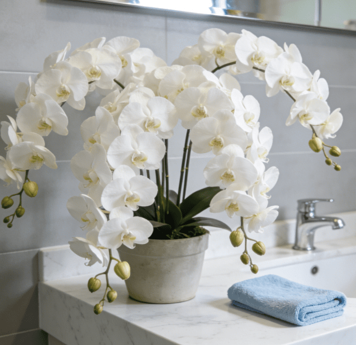 Cymbidium Style Garden Stake for Indoor Decoration, Soft Romantic ...