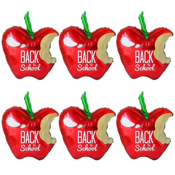 Cymylar 22inch Back to School Balloon Red Apple Balloons(6Pcs ...