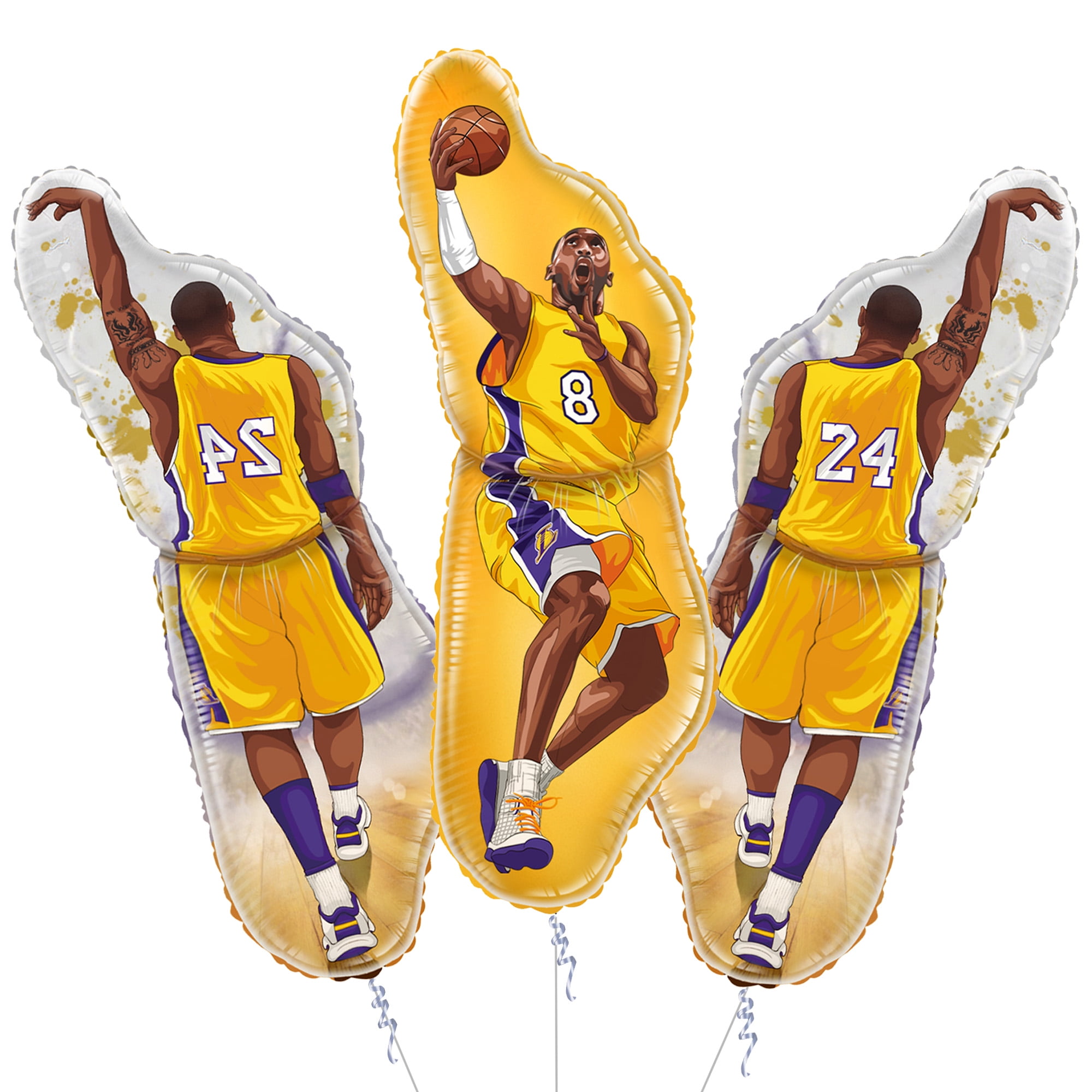 Cymylar Basketball Star Balloon, 45-inch Yellow Basketball Player ...