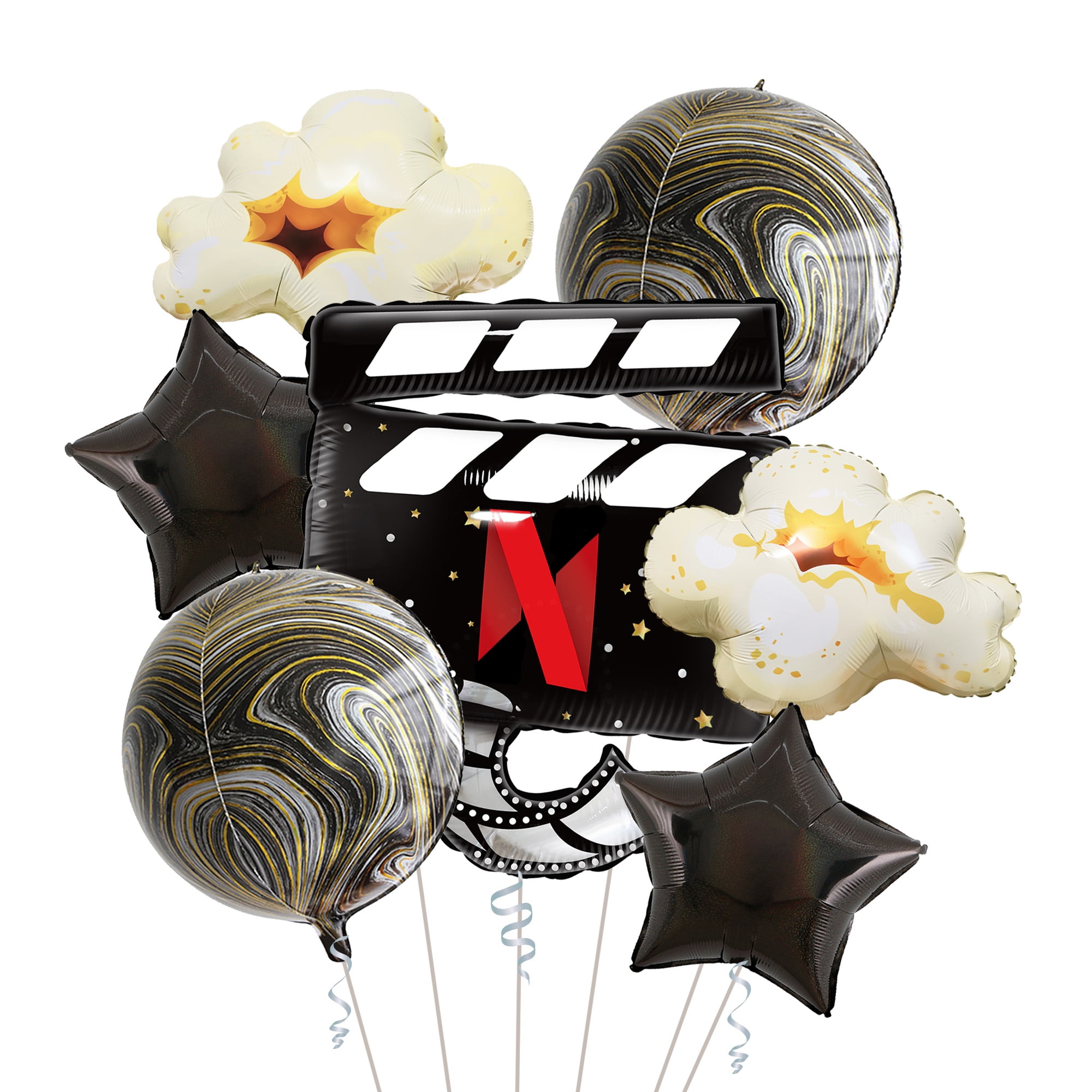 Cymylar Camera Foil Balloon Popcorn Movie Award Night Birthday Party ...