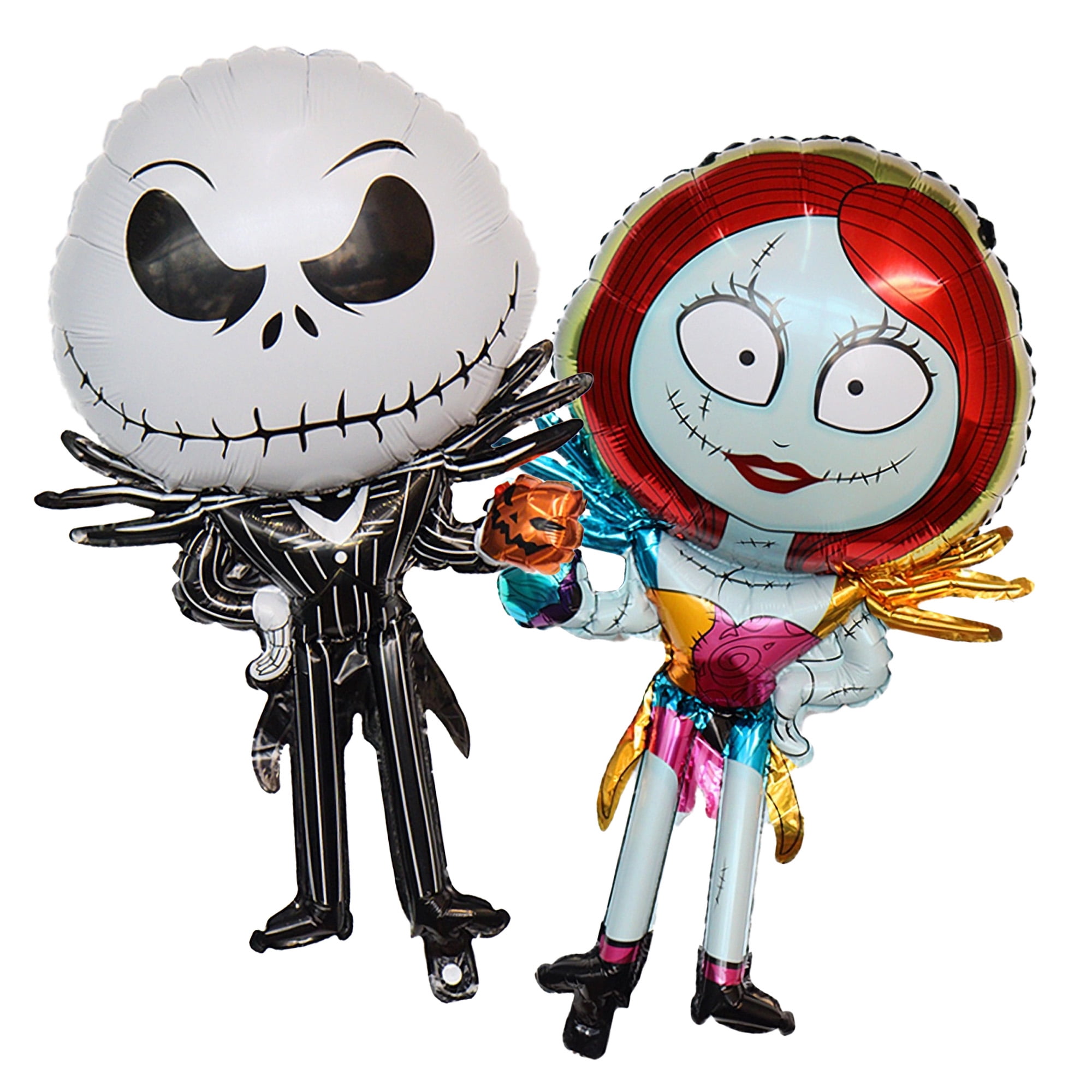 Cymylar Jack Skellington and Sally Foil Balloons, Halloween Party ...