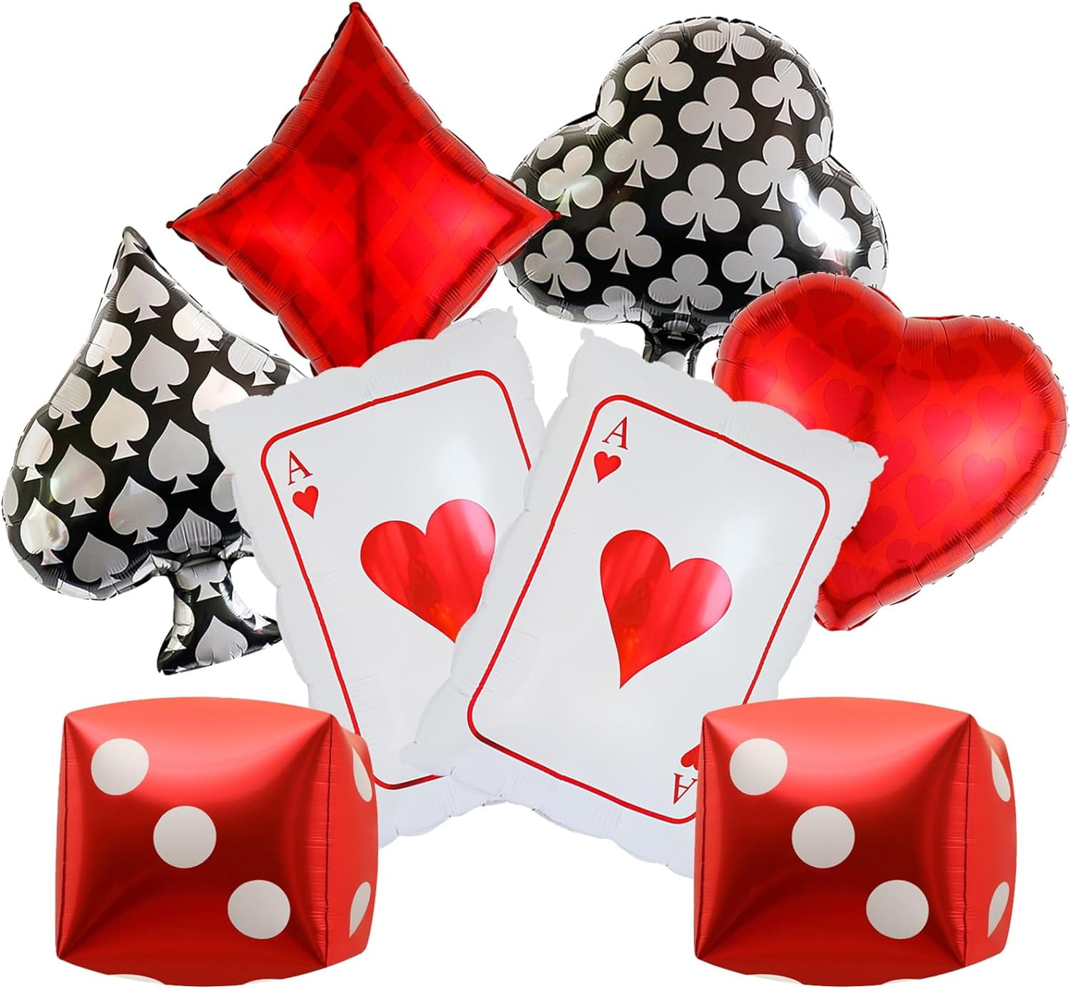 Cymylar Poker Foil Balloons, Casino Party Decorations, Boy Birthday ...