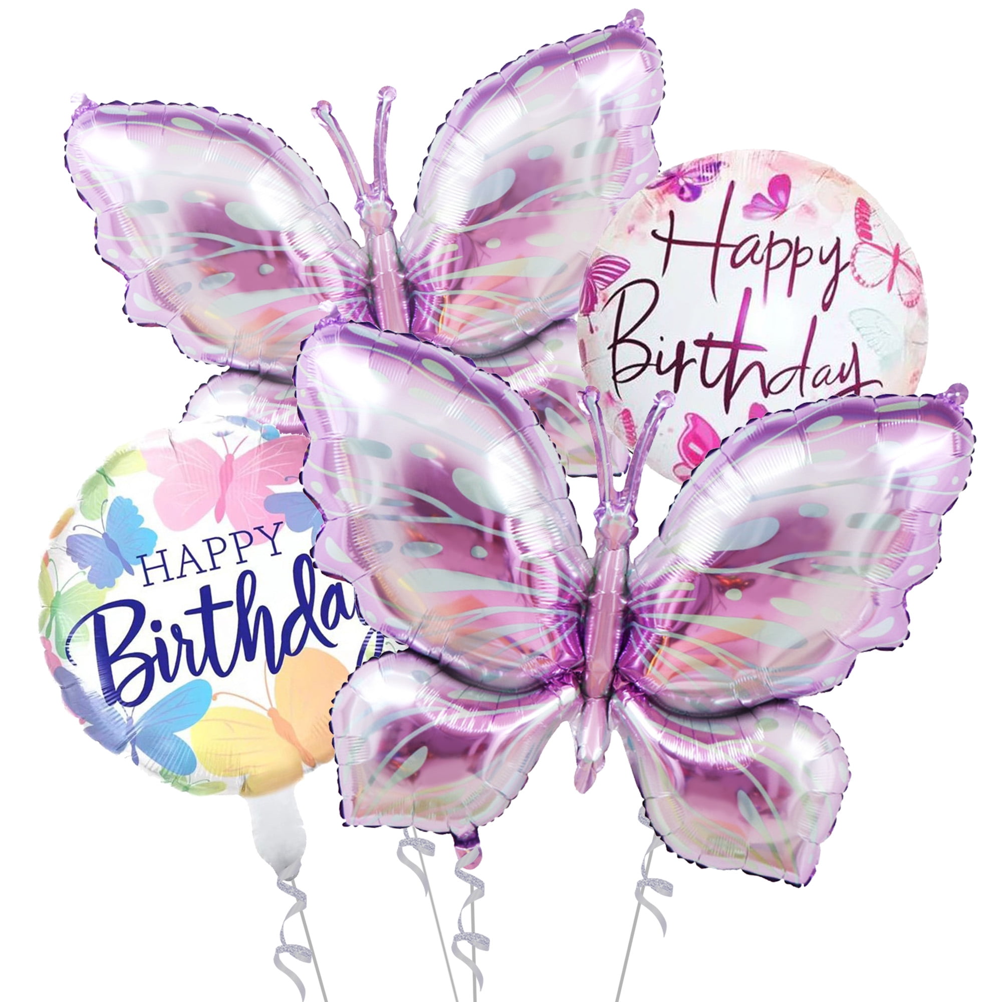 Cymylar Purple Butterfly Balloons, Butterfly Themed Party Supplies ...