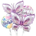Cymylar Purple Butterfly Balloons, Butterfly Themed Party Supplies ...