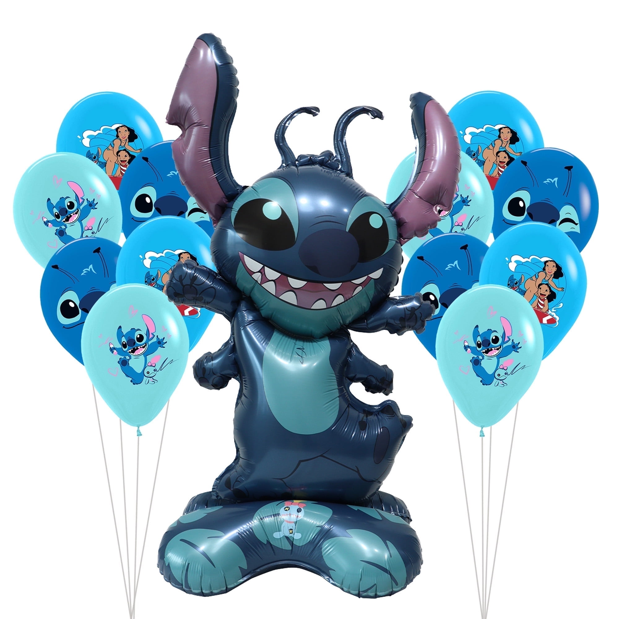 Cymylar Standing Stitch Foil Balloon Set Blue Latex Balloon Stitch ...