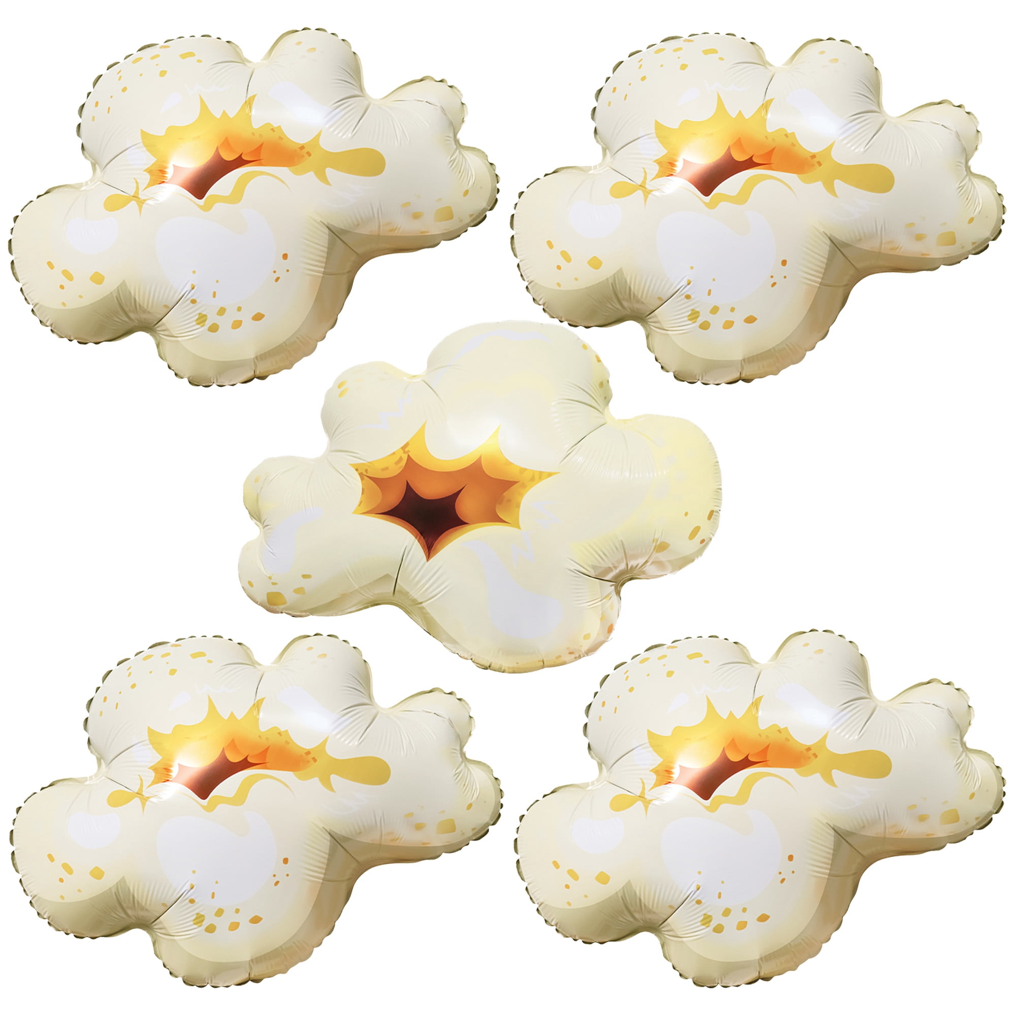 Cymylar White Popcorn Foil Balloons, Food Themed Birthday Party ...