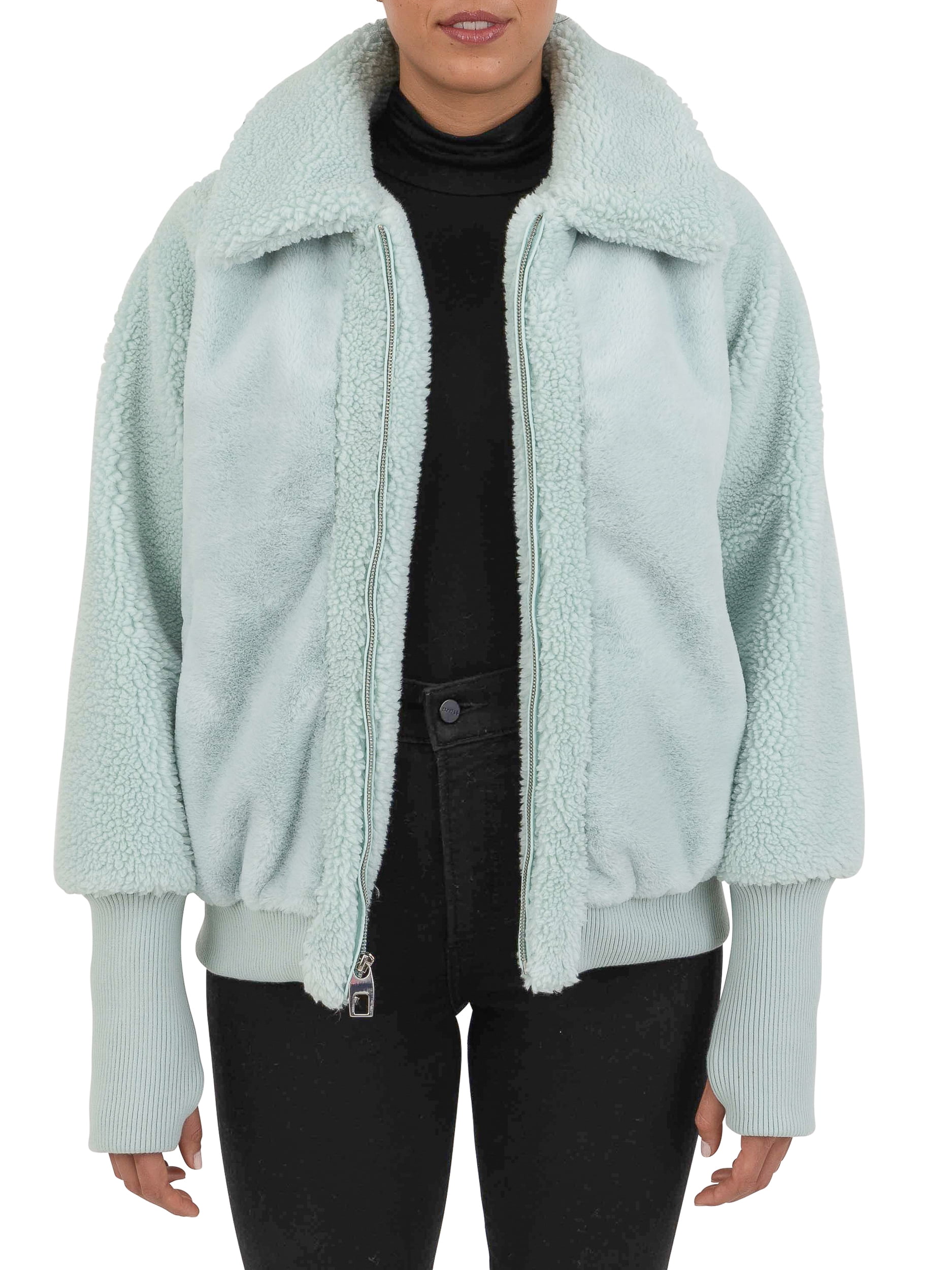 Cyn & Luca Women's Oversized Faux Fur Jacket - Walmart.com