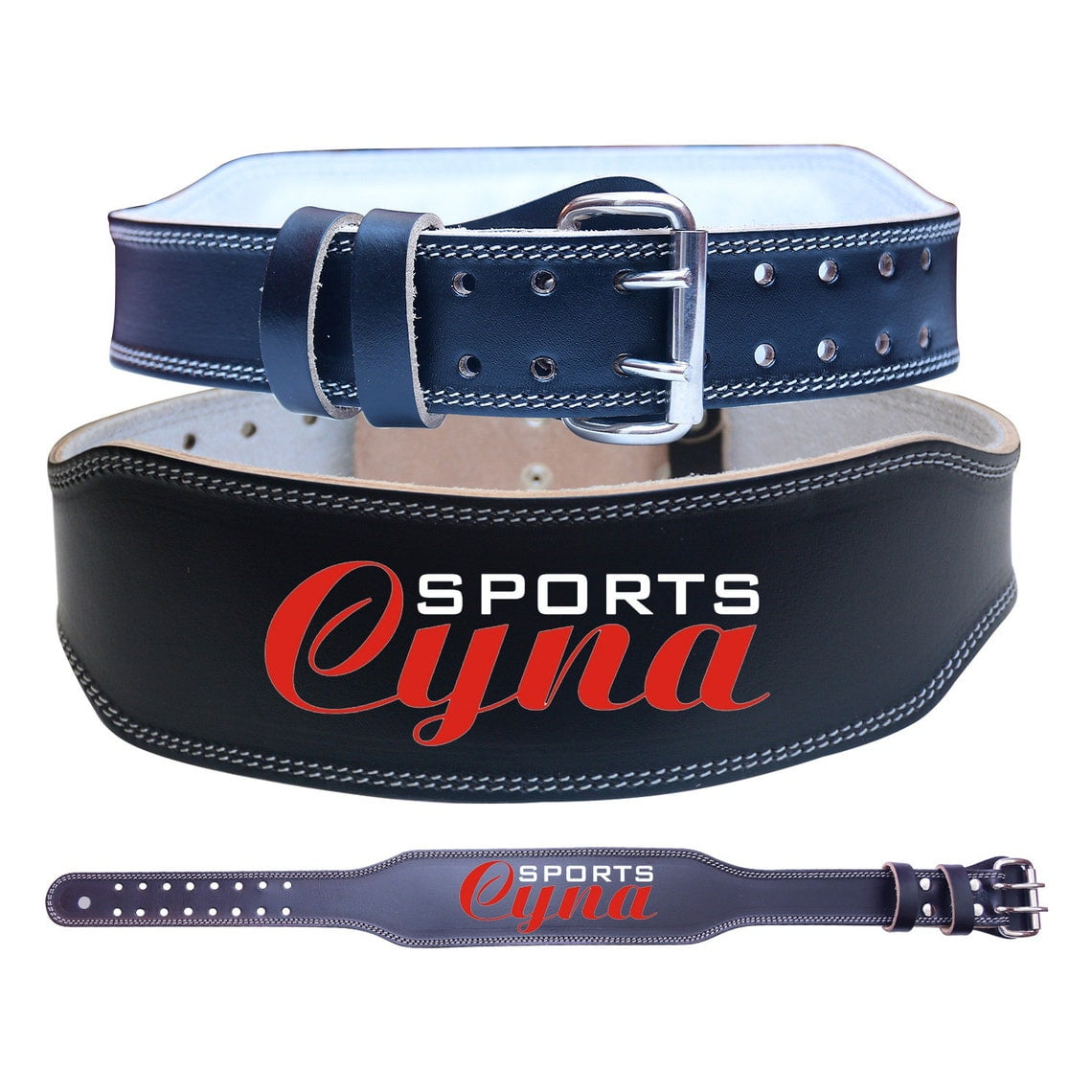 CynaSports Suede Leather Weight Lifting Belt 4" Heavy Duty Adjustable ...