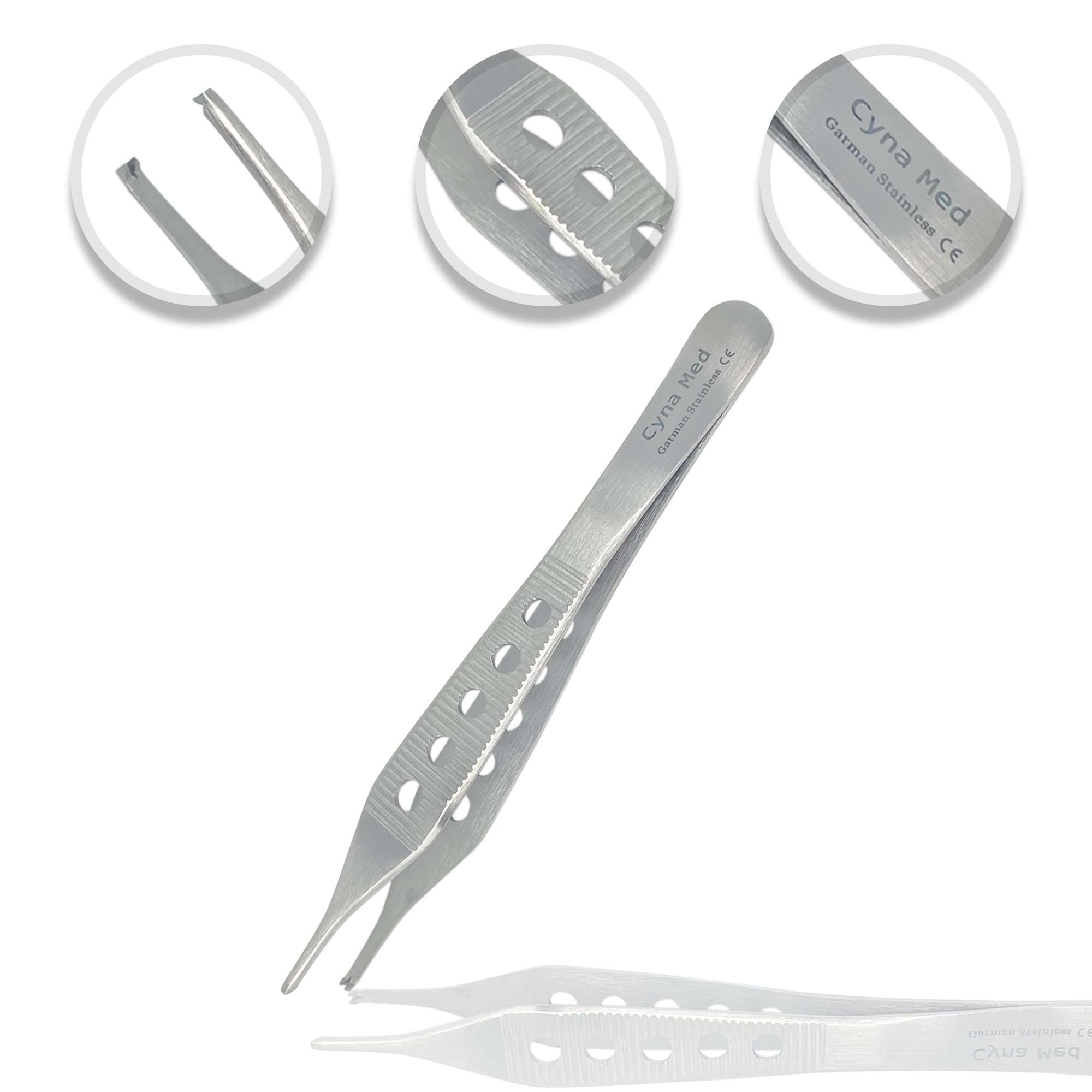 Cynamed Adson Tissue Dissecting Forceps Stainless Steel 1x2 Rat Tooth 4 ...