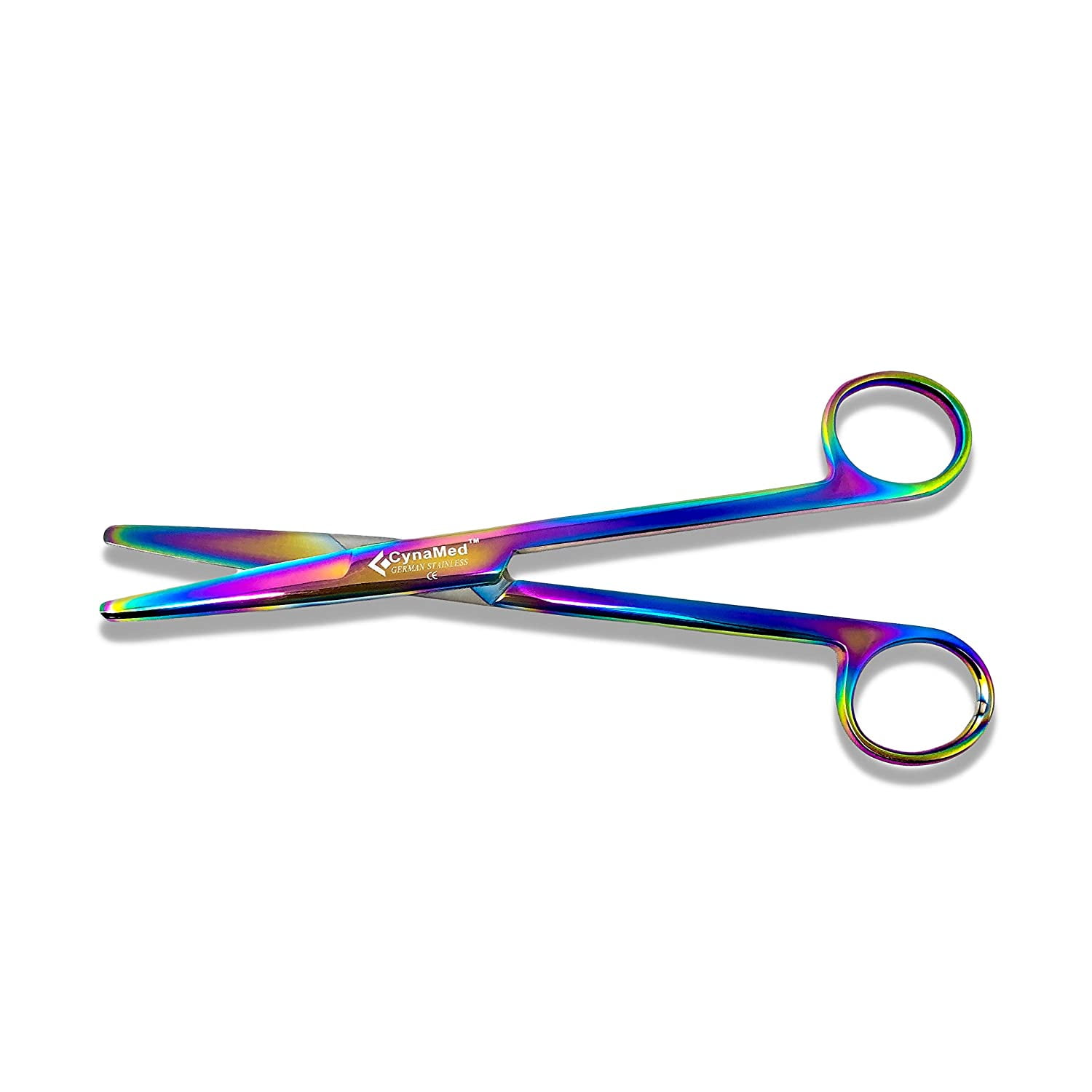 Cynamed Mayo Scissors with Multicolor/Rainbow Titanium Coating - Long ...