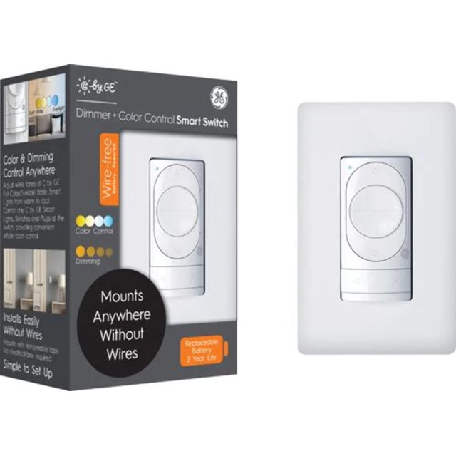 Cync by GE 93118268 Wire-Free Smart Dimmer Switch + Color Control ...