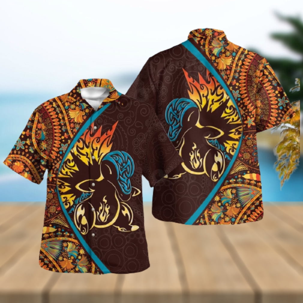 Cyndaquil Paisley Pattern Design Hawaiian Shirt and Short - Walmart.com