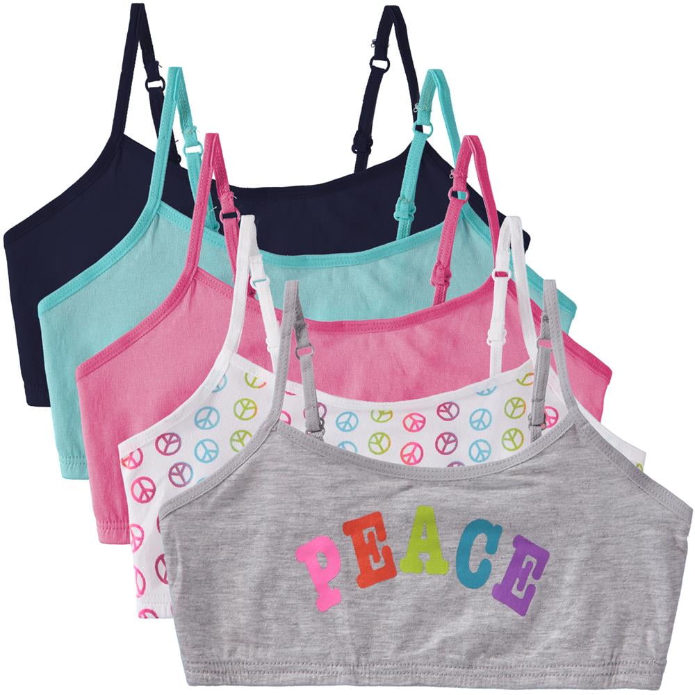 Cyndeelee Girls 7-16 Bralette, 5-Pack - Walmart.com