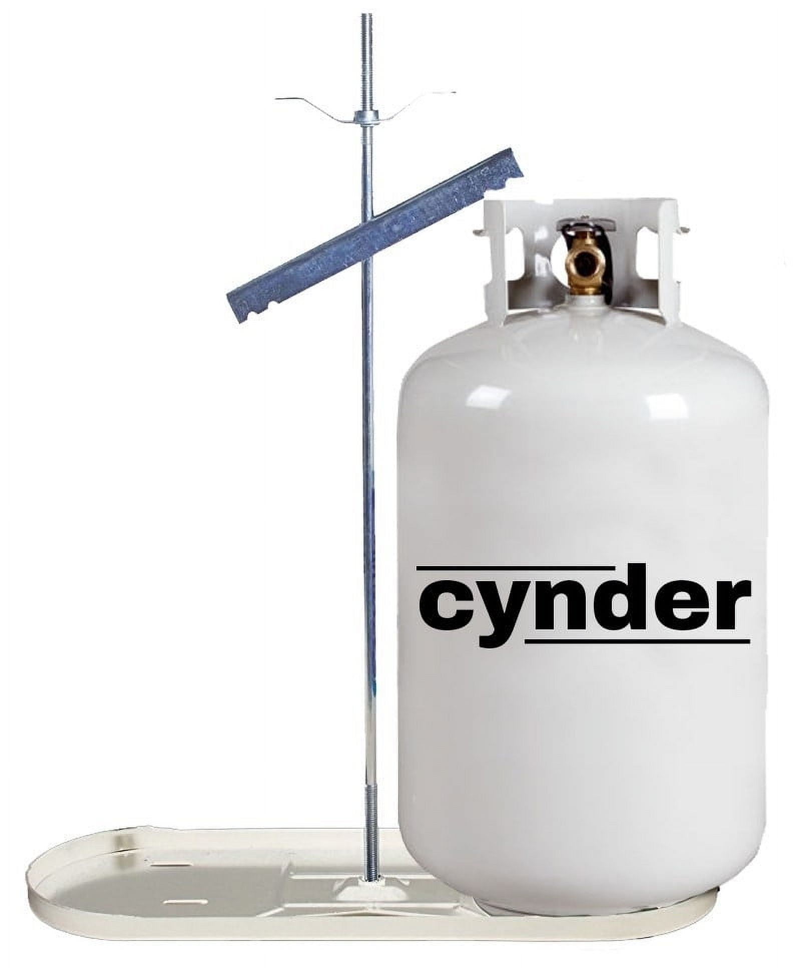Cynder 30 lb Double Bottle Rack Propane Tank Cylinder Kit w/ White Tray ...