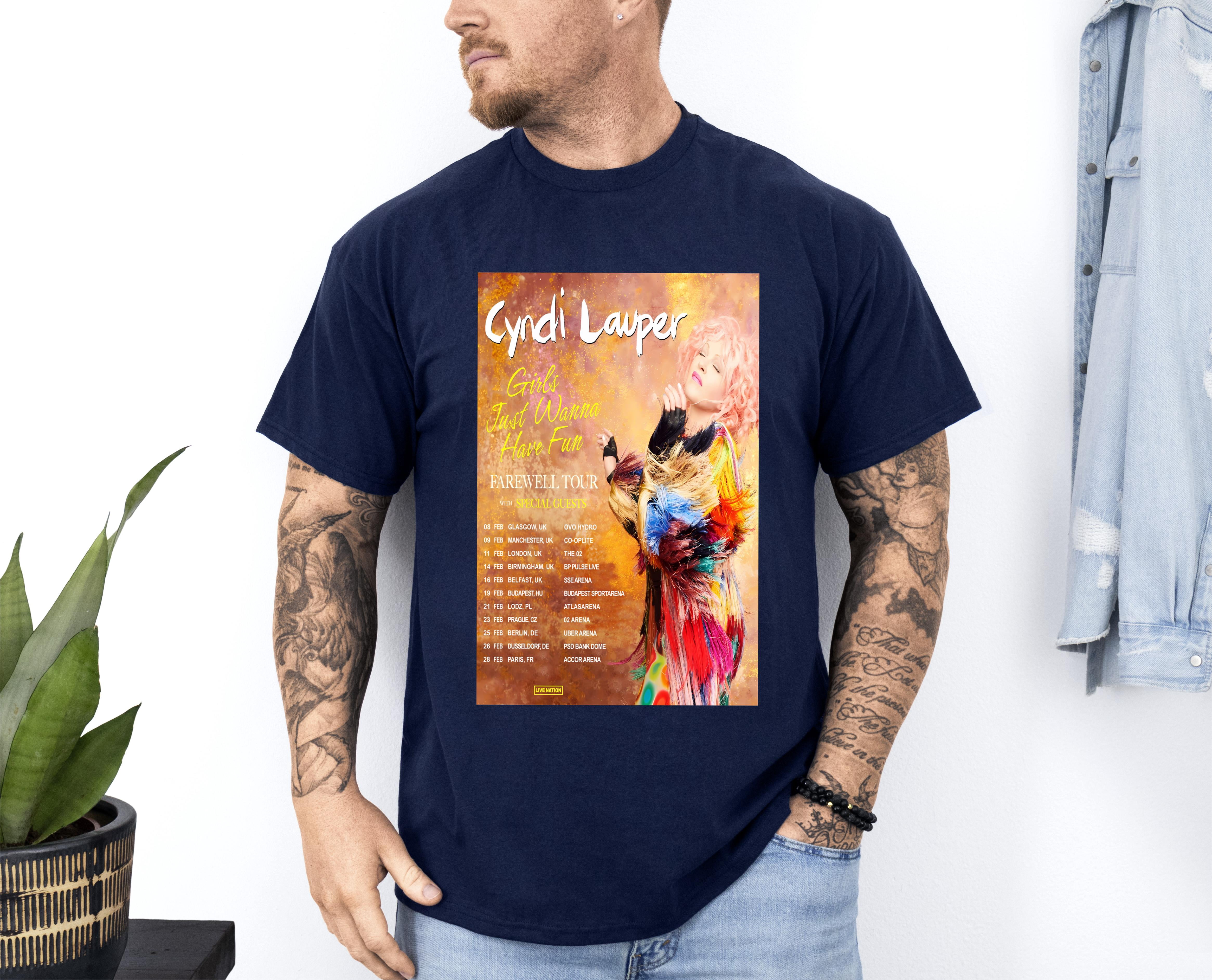 Cyndi Lauper Girls Just Wanna Have Fun Farewell Tour 2024 Poster Shirt ...