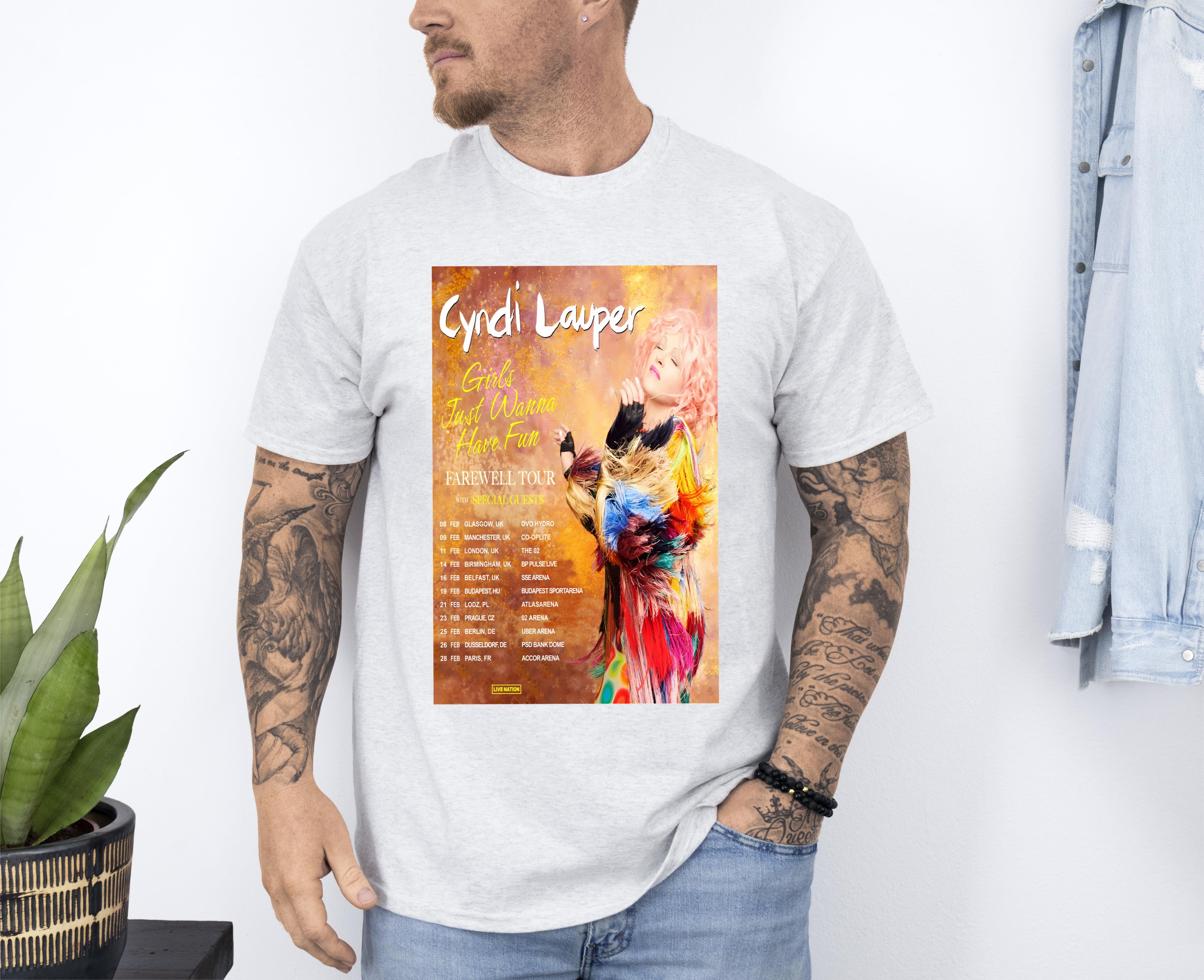 Cyndi Lauper Girls Just Wanna Have Fun Farewell Tour 2024 Poster Shirt ...