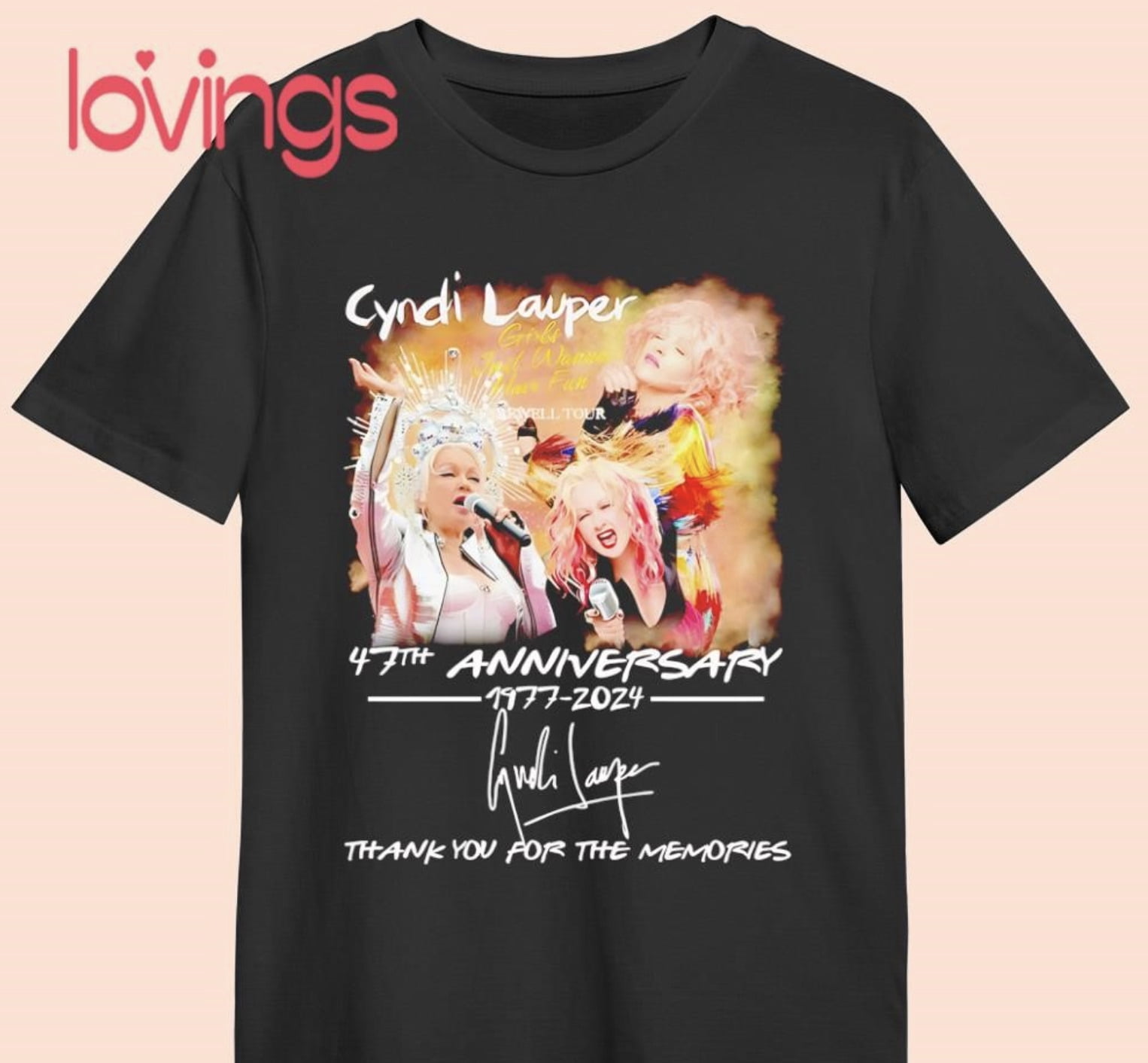 Cyndi Lauper Girls Just Want To Have Fun 1977-2024 Thank You Shirt ...