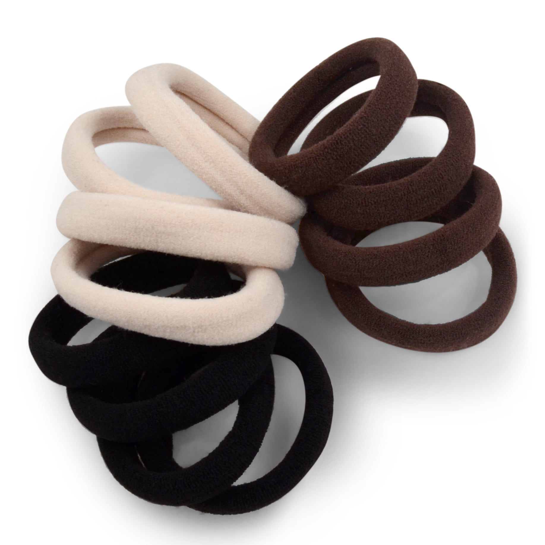 Cyndibands Gentle Hold 1.5 Inch Seamless Nylon Fabric Ponytail Holders ...