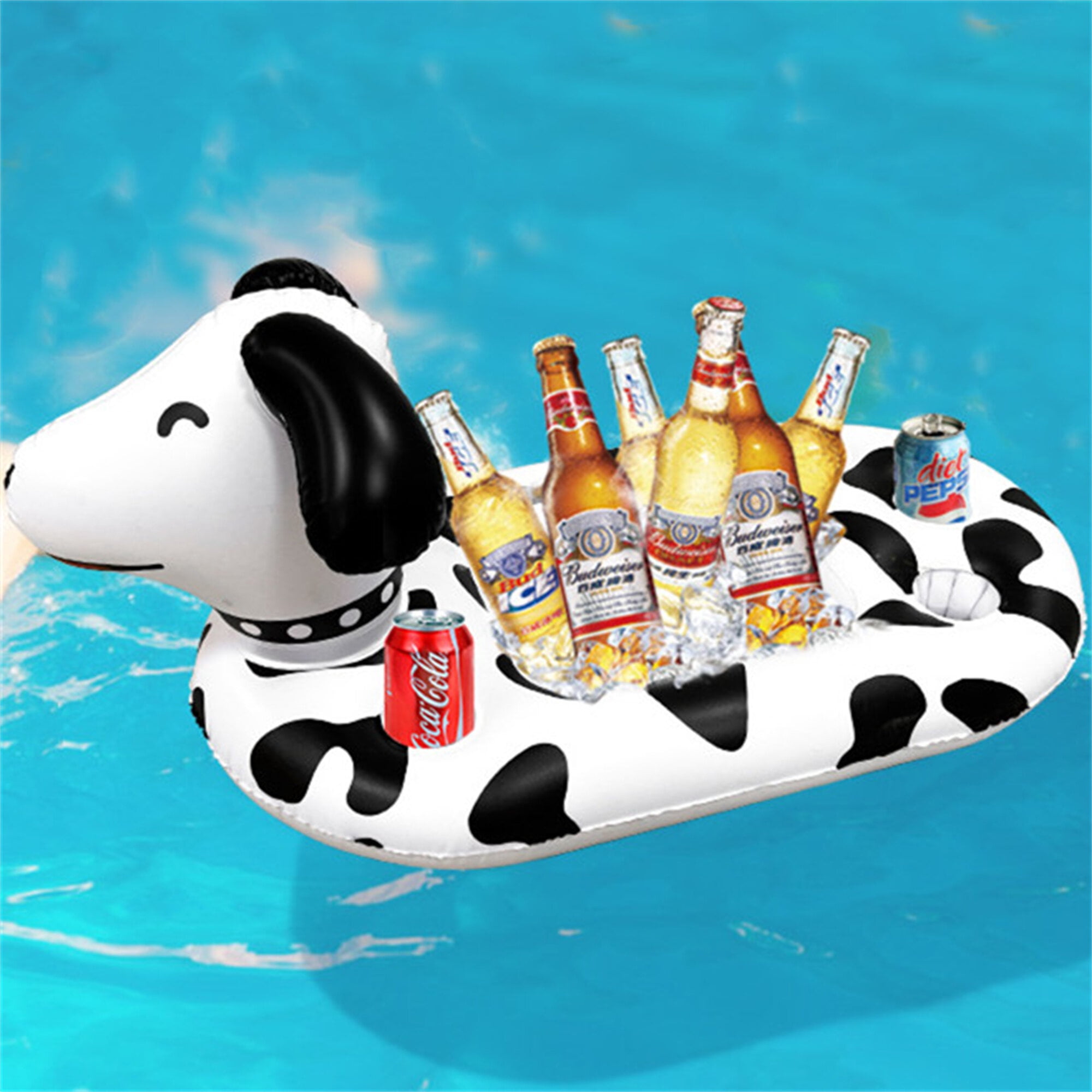 Cyninesm Easy To Use Drink Holder Unisex Pool Float, Pvc, Dog Shape, 35 ...