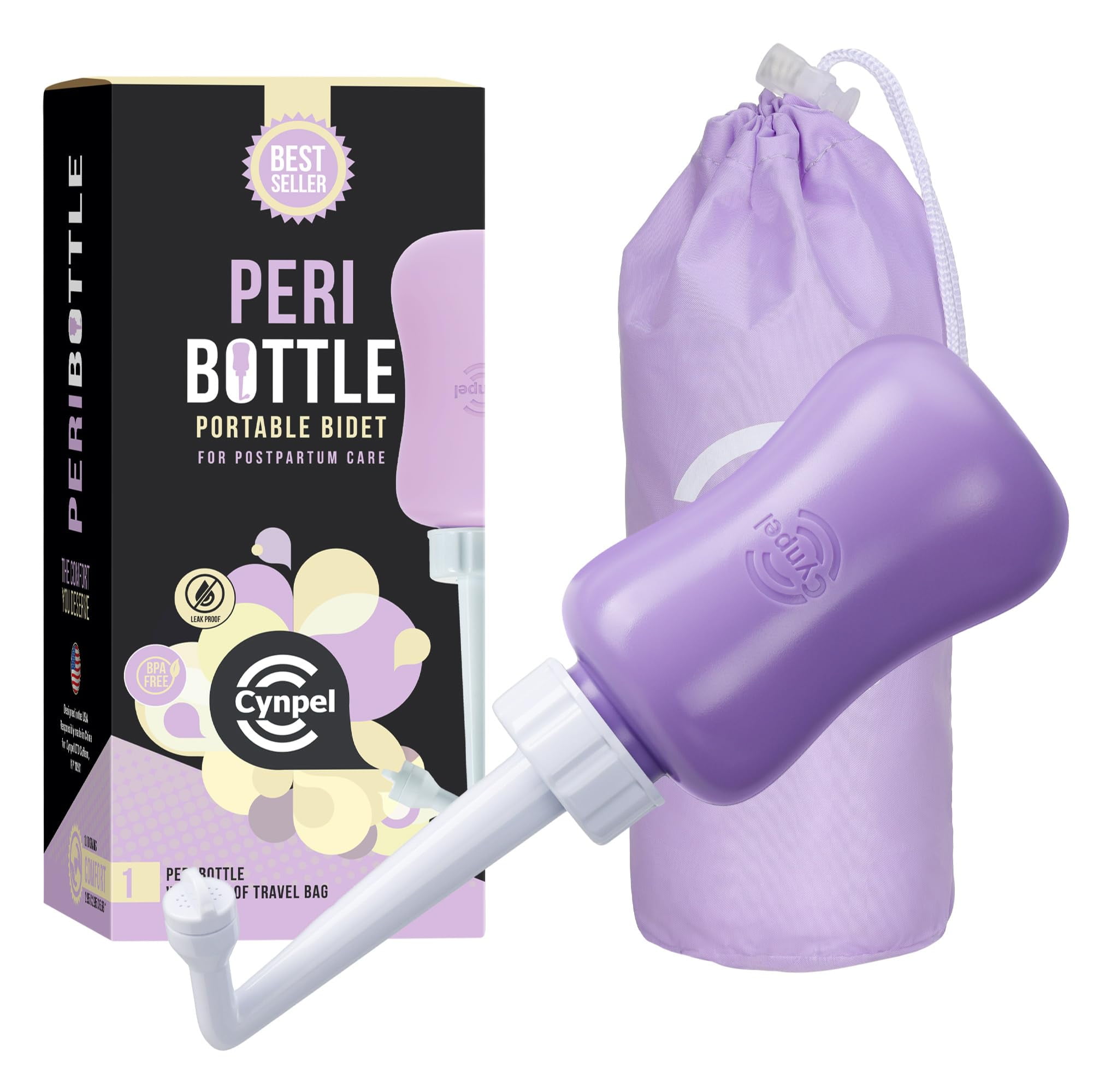 Peri Bottle, Postpartum and Perineal Care, Portable Travel Bidet Sprayer for Women or Men ...