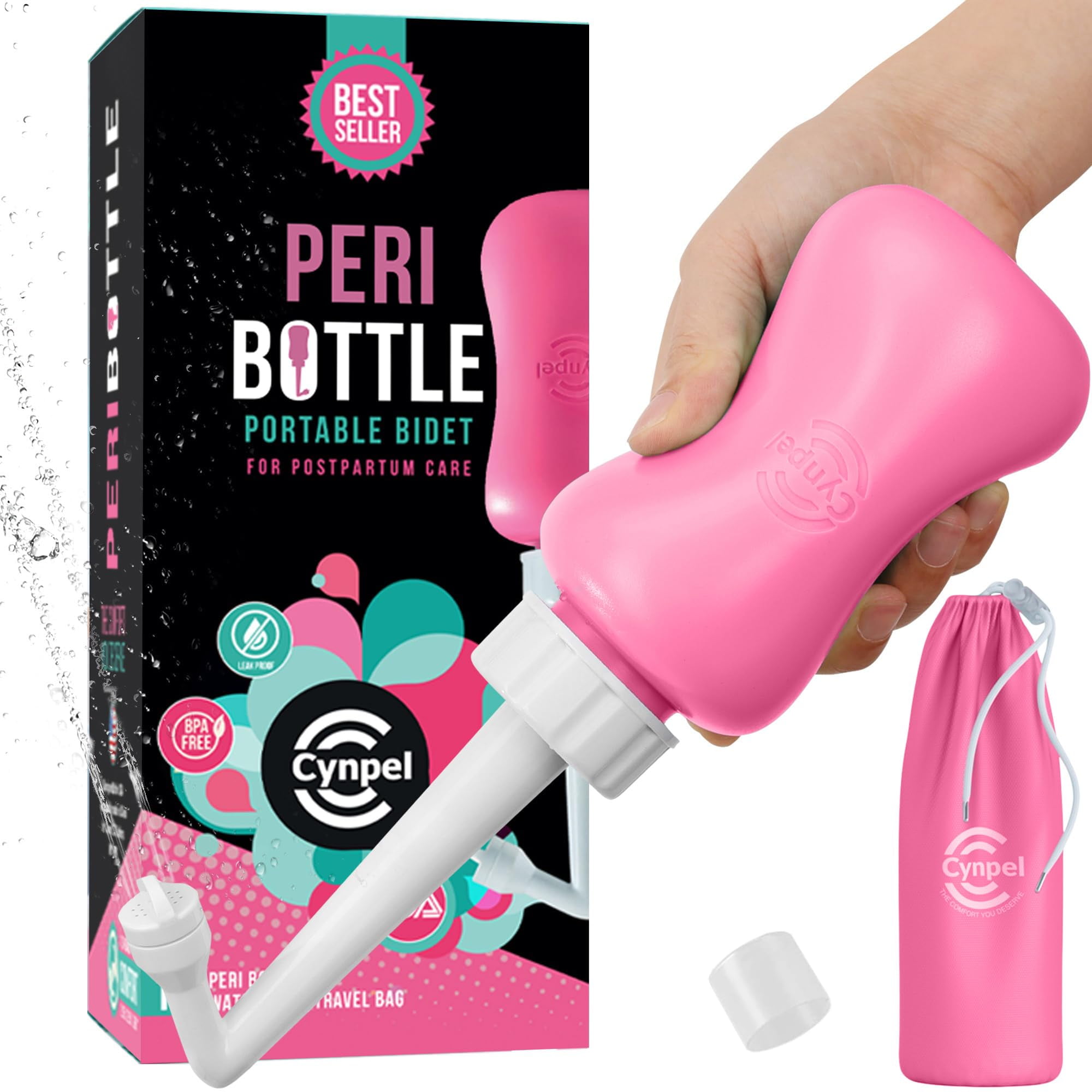 Peri Bottle - Postpartum and Perineal Care - Portable Travel Bidet Sprayer for Women or Men ...