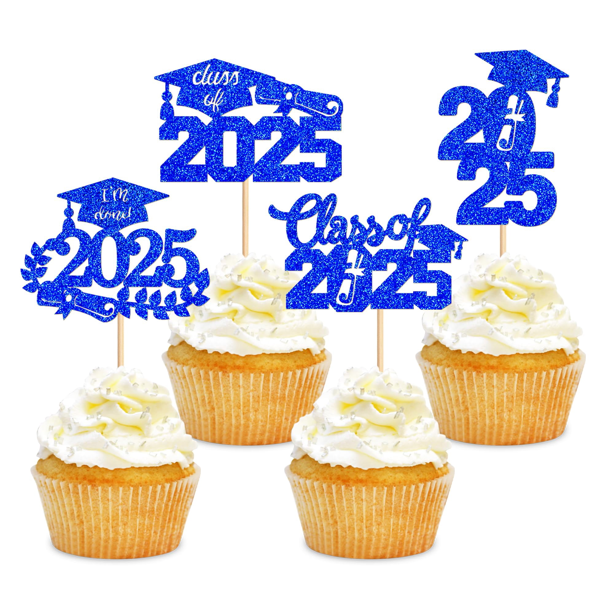 Cyodoos Graduation Cupcake Toppers 2025 Food/Appetizer Picks KMC2For ...