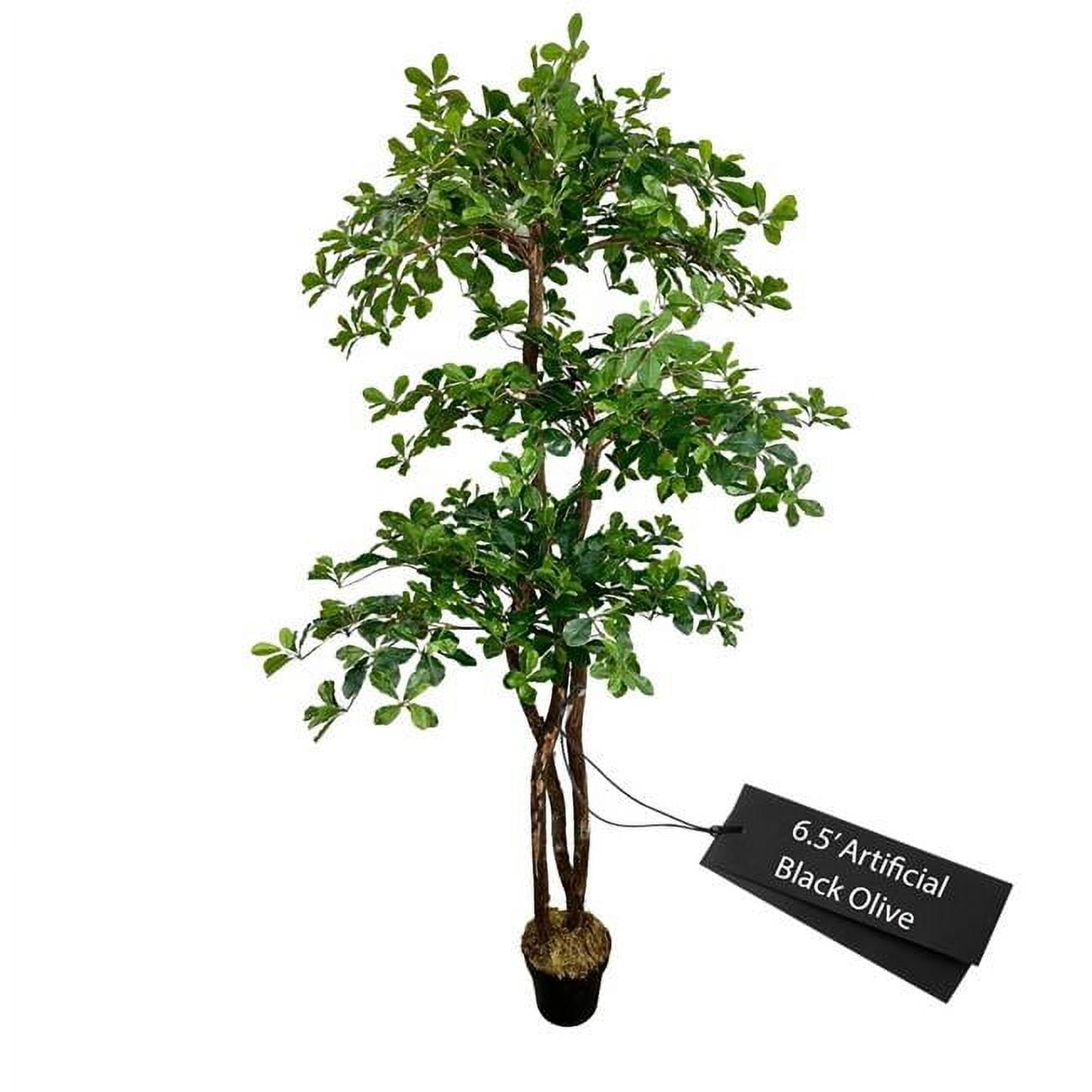 Cypress & Alabaster Handmade 6.5' Artificial 3-Tier Black Olive Tree In ...
