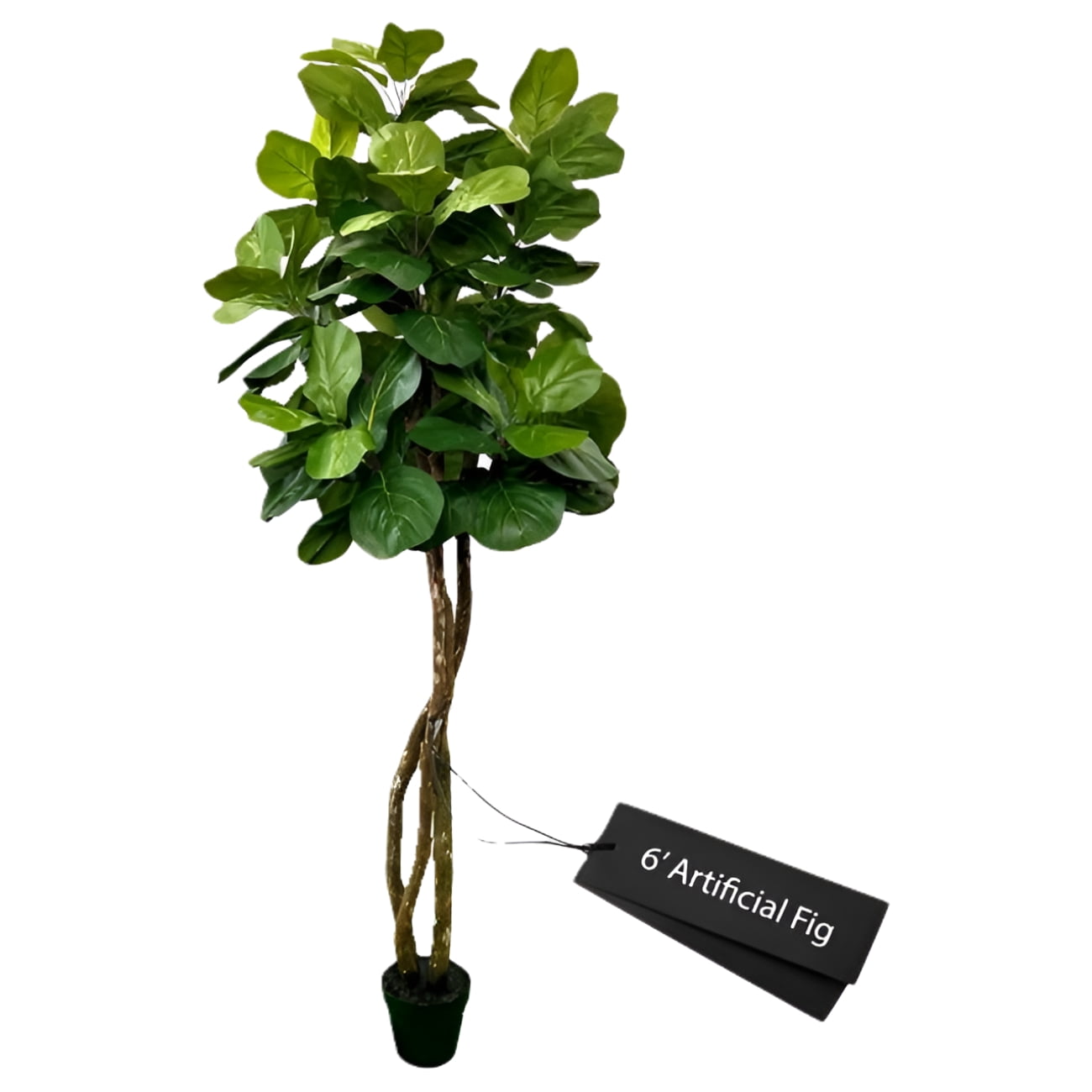 Cypress & Alabaster 6' Artificial Fiddle Leaf Fig Tree, Handmade in ...